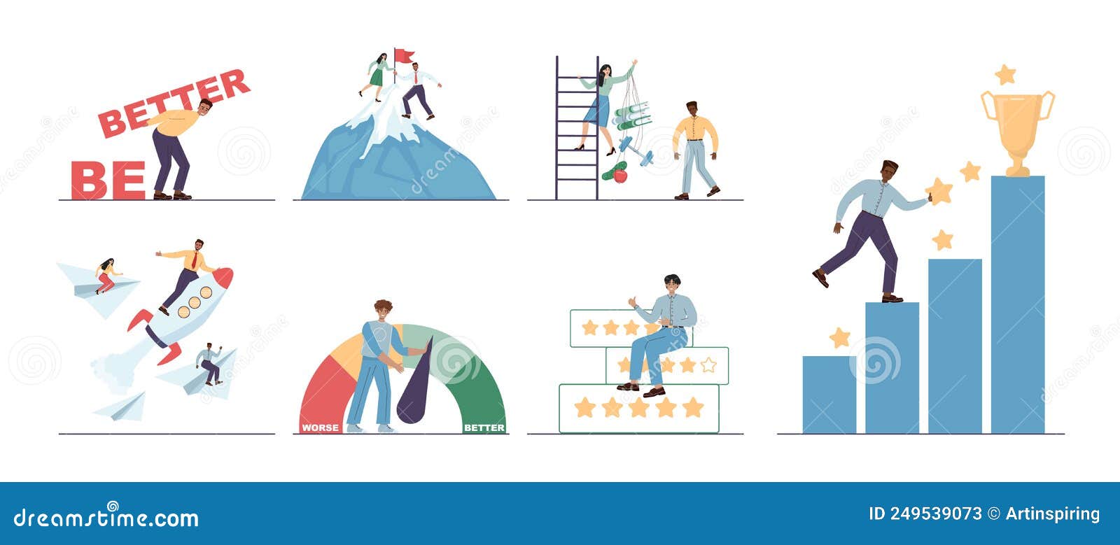 Skill Boosting Line Icons Collection. Mastery, Expertise, Proficiency ...