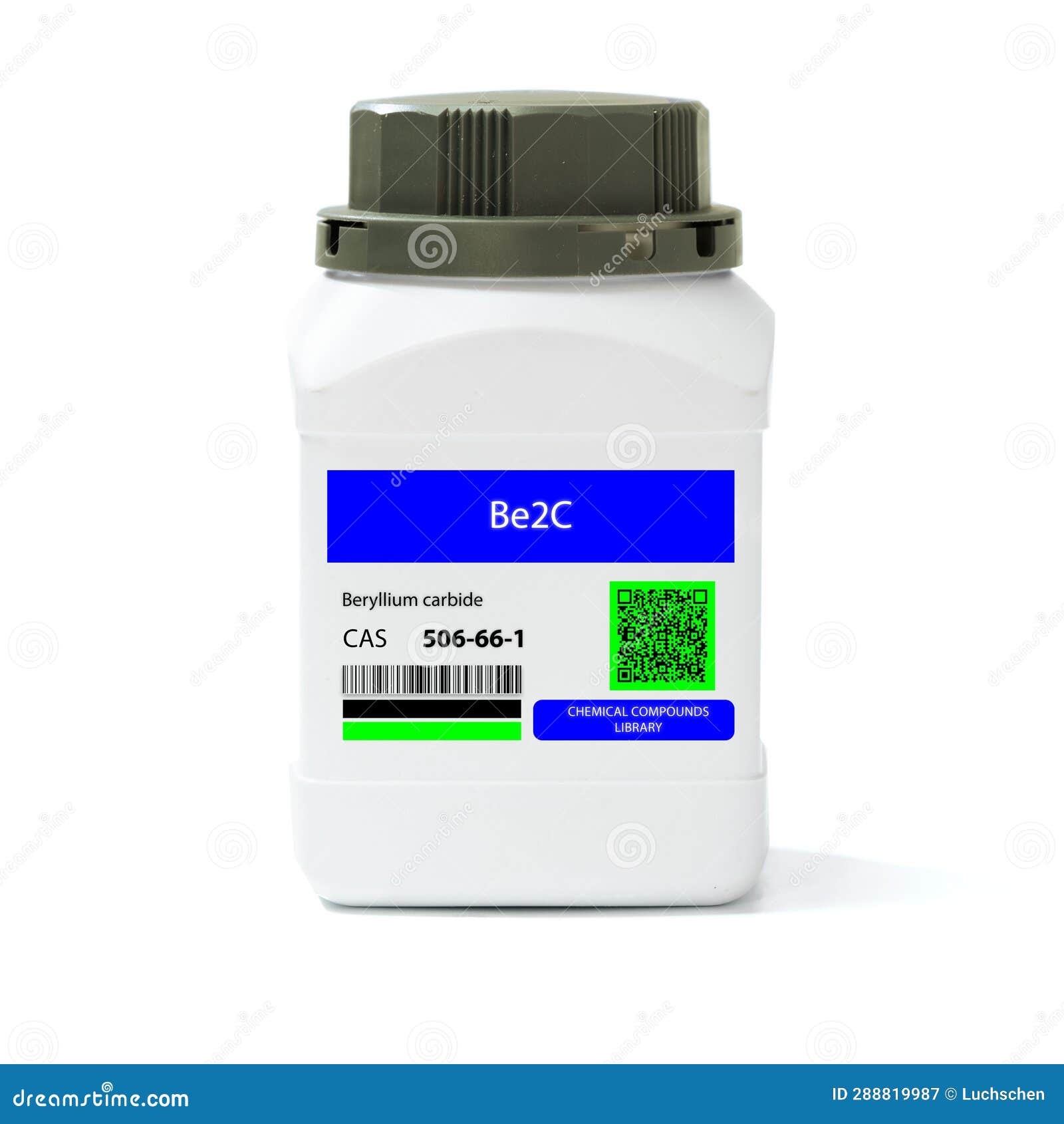 Be2C - Beryllium Carbide stock image. Image of label - 288819987