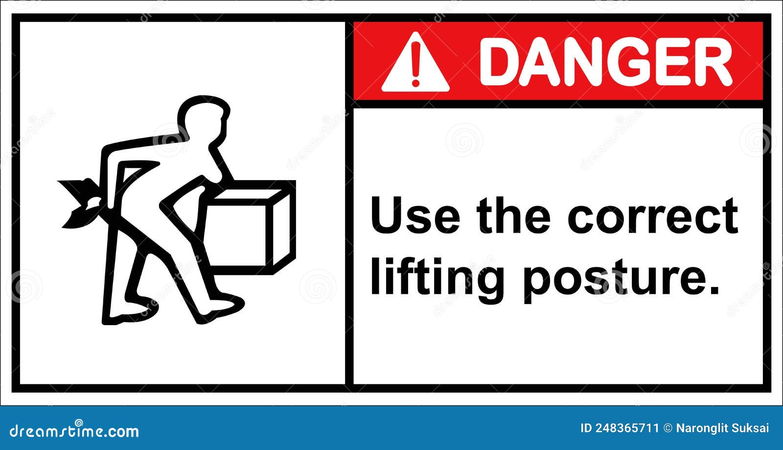 Be Careful of Heavy Objects and Please Lift Them Properly,Danger Sign ...
