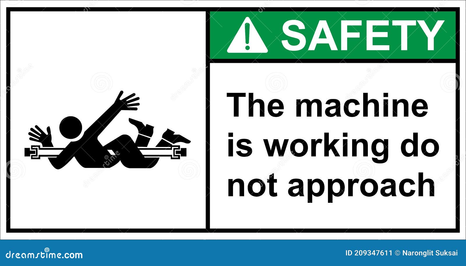 Be Careful, the Machine is Working Stock Vector - Illustration of ...