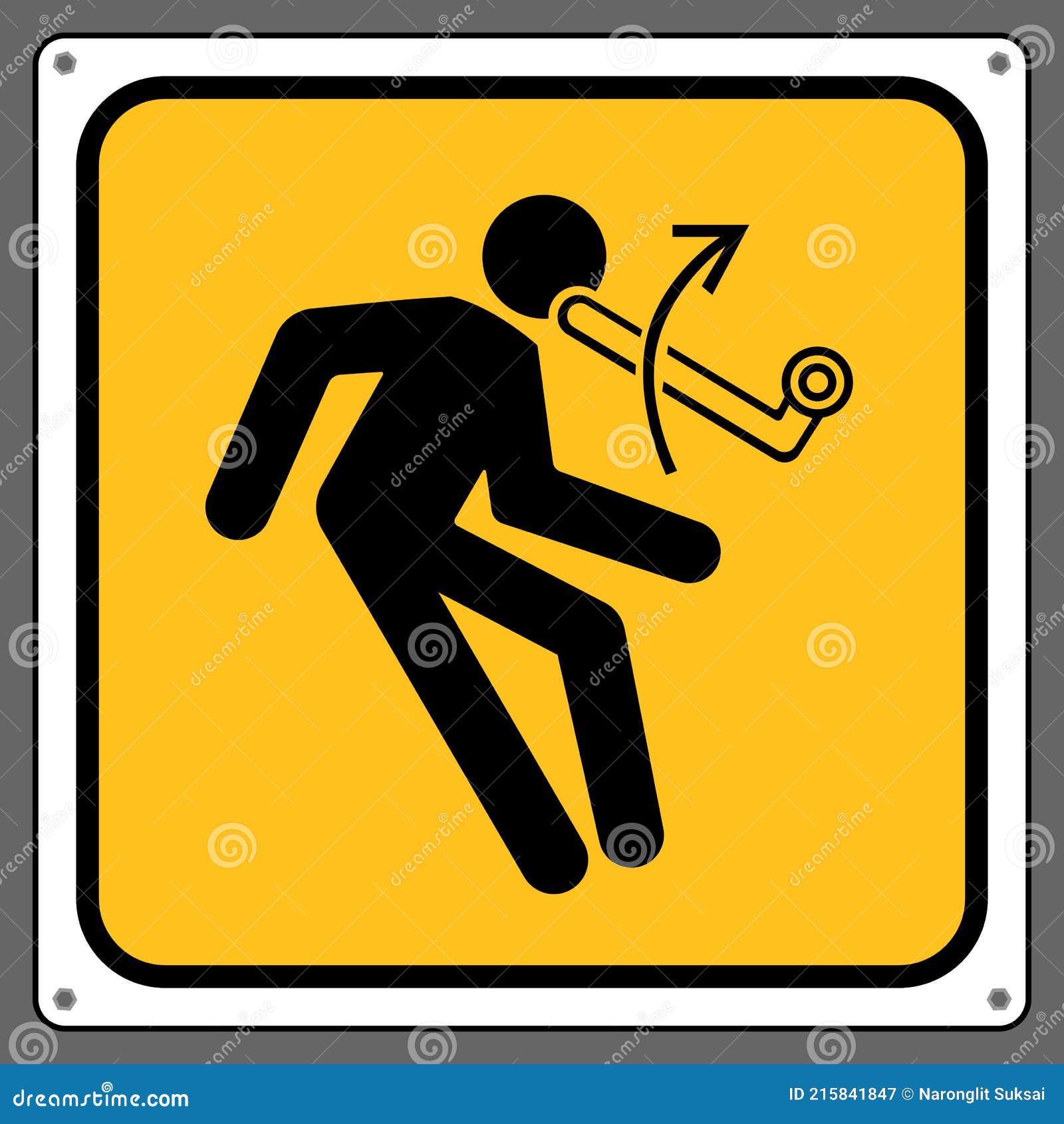 Be Careful with Objects Hitting Your Face.,Caution Sign Stock Vector ...