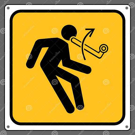 Be Careful with Objects Hitting Your Face.,Caution Sign Stock Vector ...