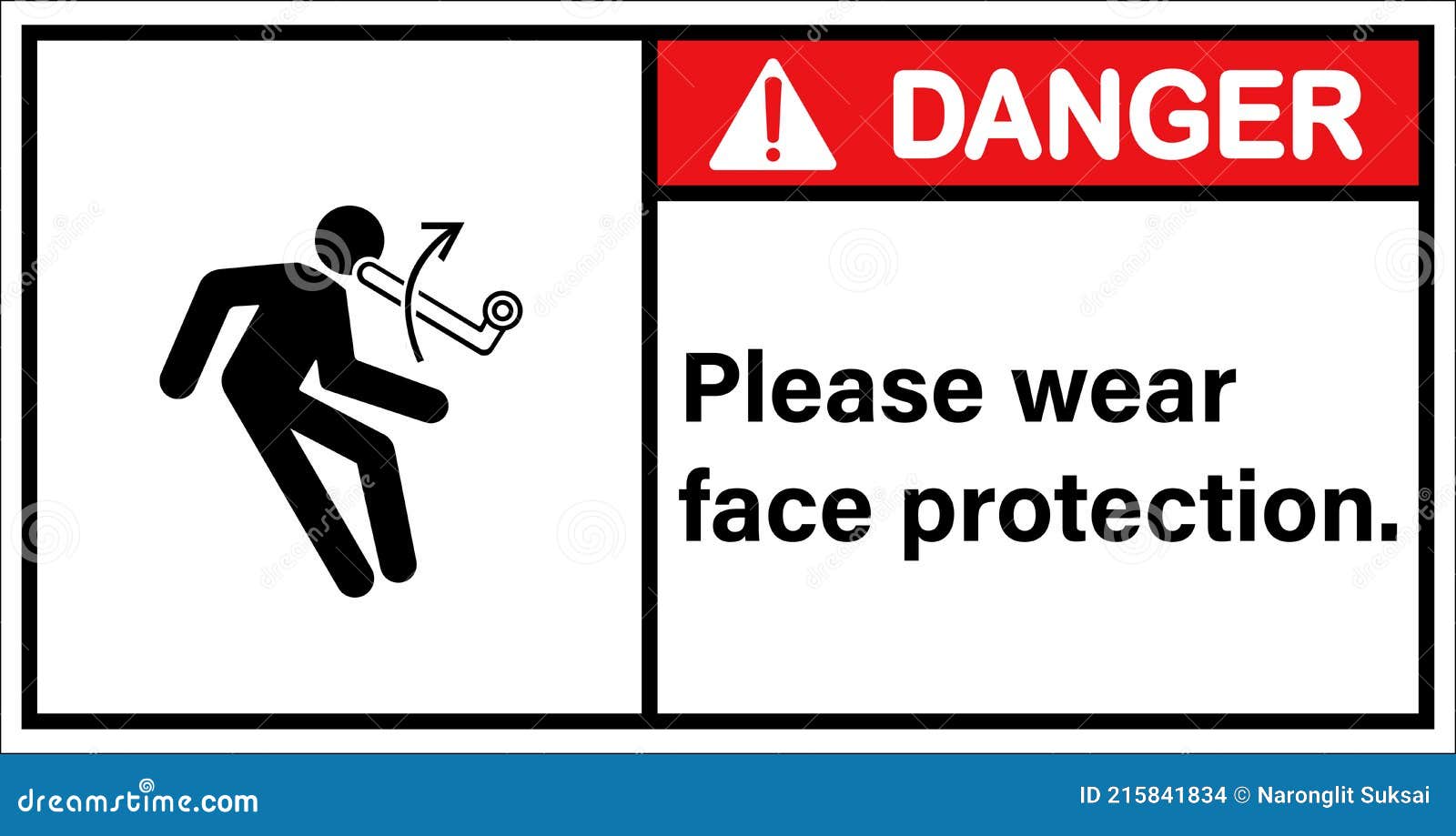 Be Careful with Objects Hitting Your Face.,Danger Sign Stock Vector ...