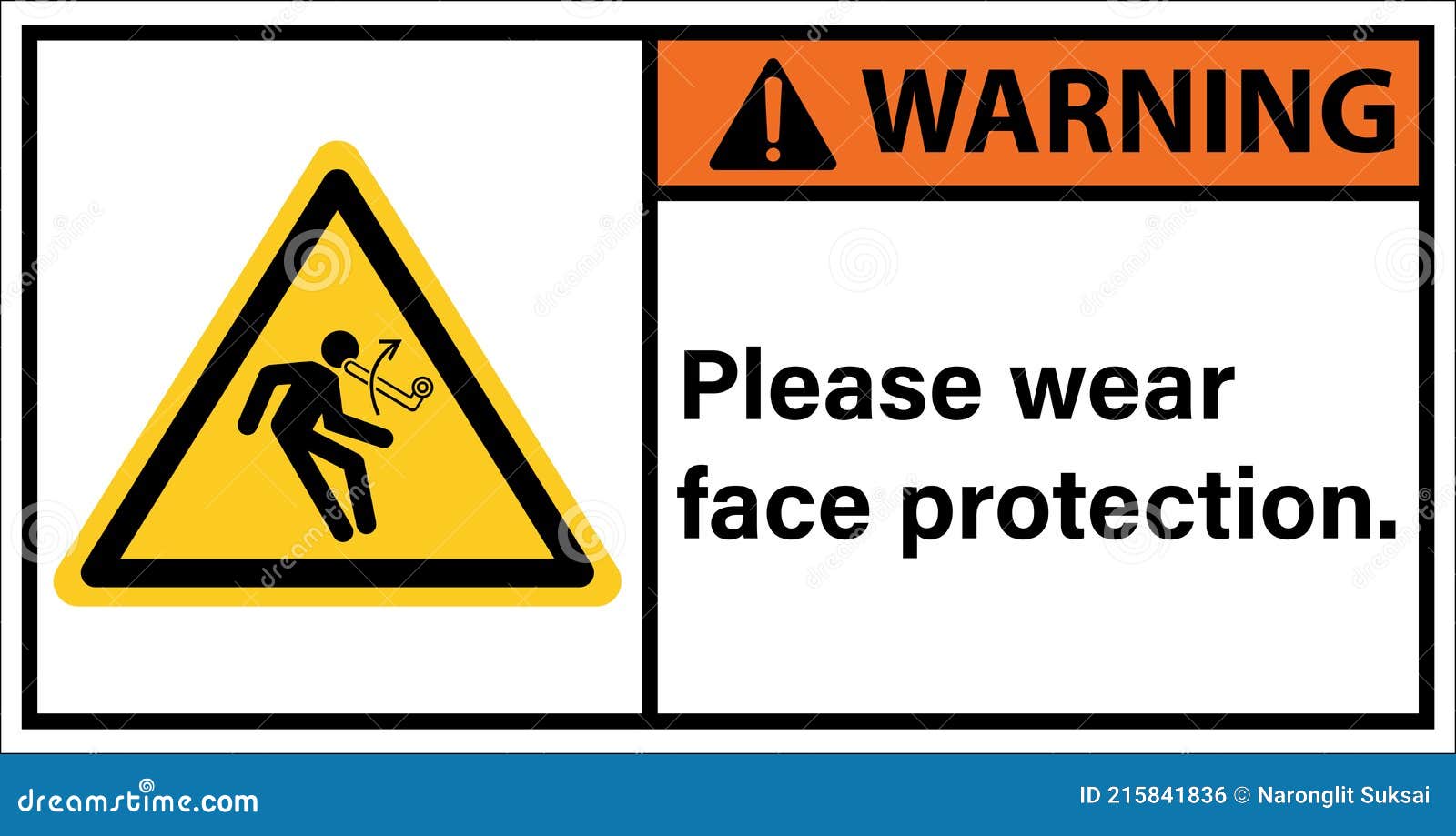 Be Careful with Objects Hitting Your Face.,Warning Sign Stock Vector ...