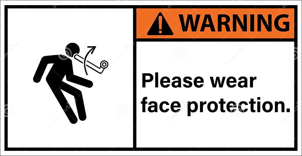 Be Careful with Objects Hitting Your Face.,Warning Sign Stock Vector ...