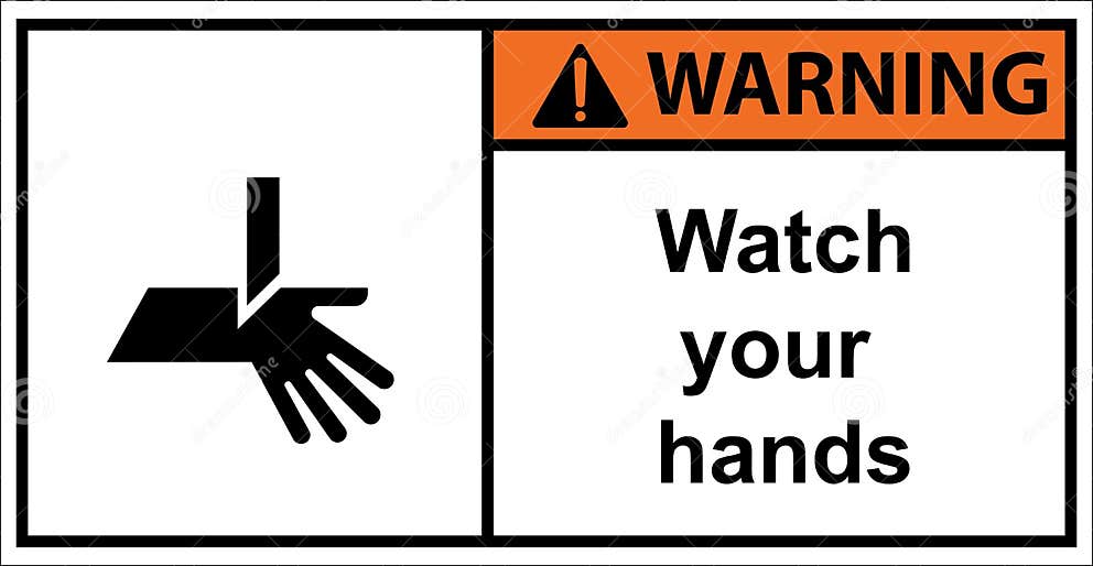 Be Careful of Sharp Objects that Cut Your Hand. Stock Vector ...