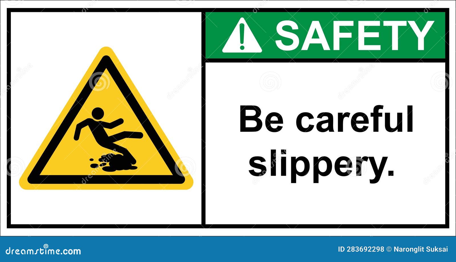 Be Careful Slippery.,oily Surface.,Safety Sign Stock Vector ...