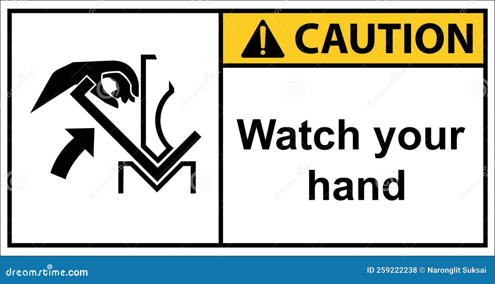 Be Careful with Your Hands Being Pinched by the Machine.Sign Caution ...