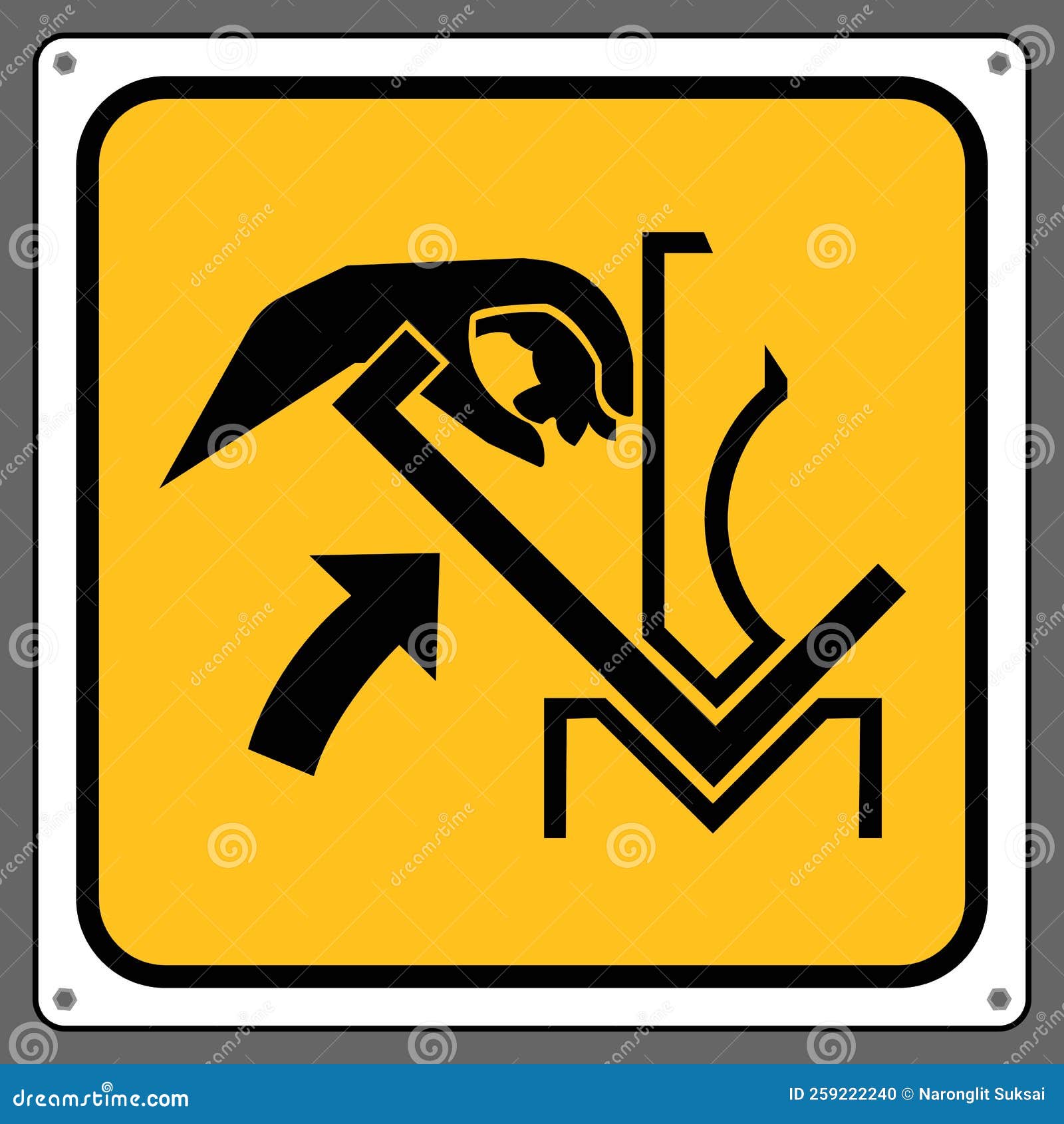 Be Careful with Your Hands Being Pinched by the Machine.Sign Caution ...