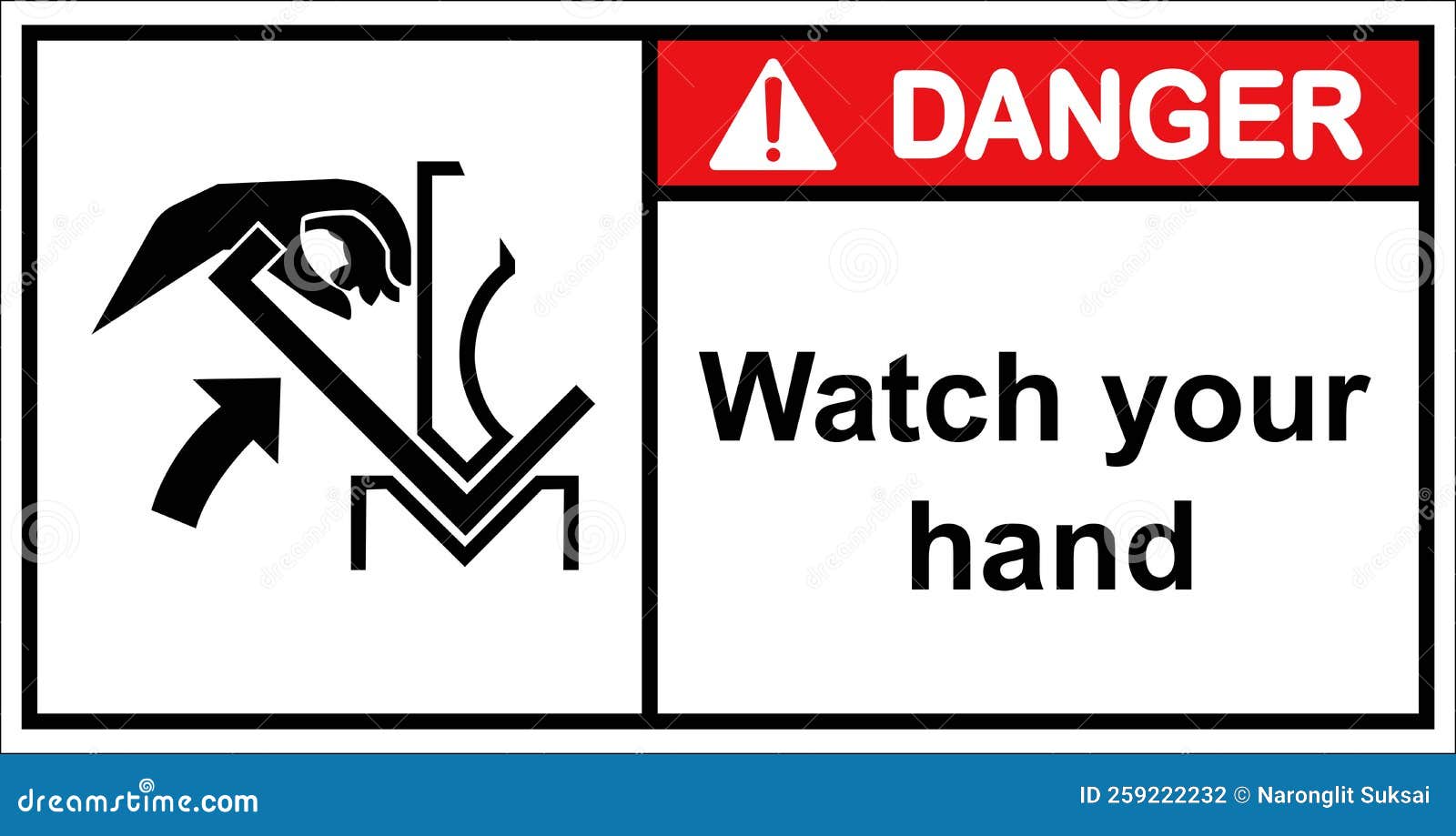 Be Careful with Your Hands Being Pinched by the Machine.Sign Danger ...