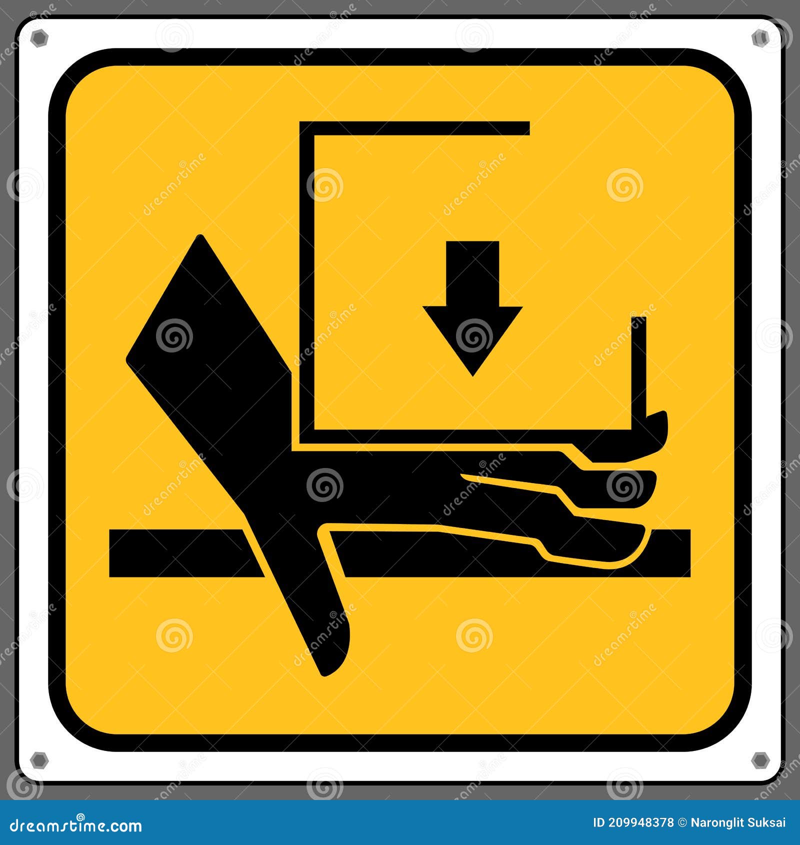 Be Careful with Your Hands Being Squeezed from Above Stock Vector ...