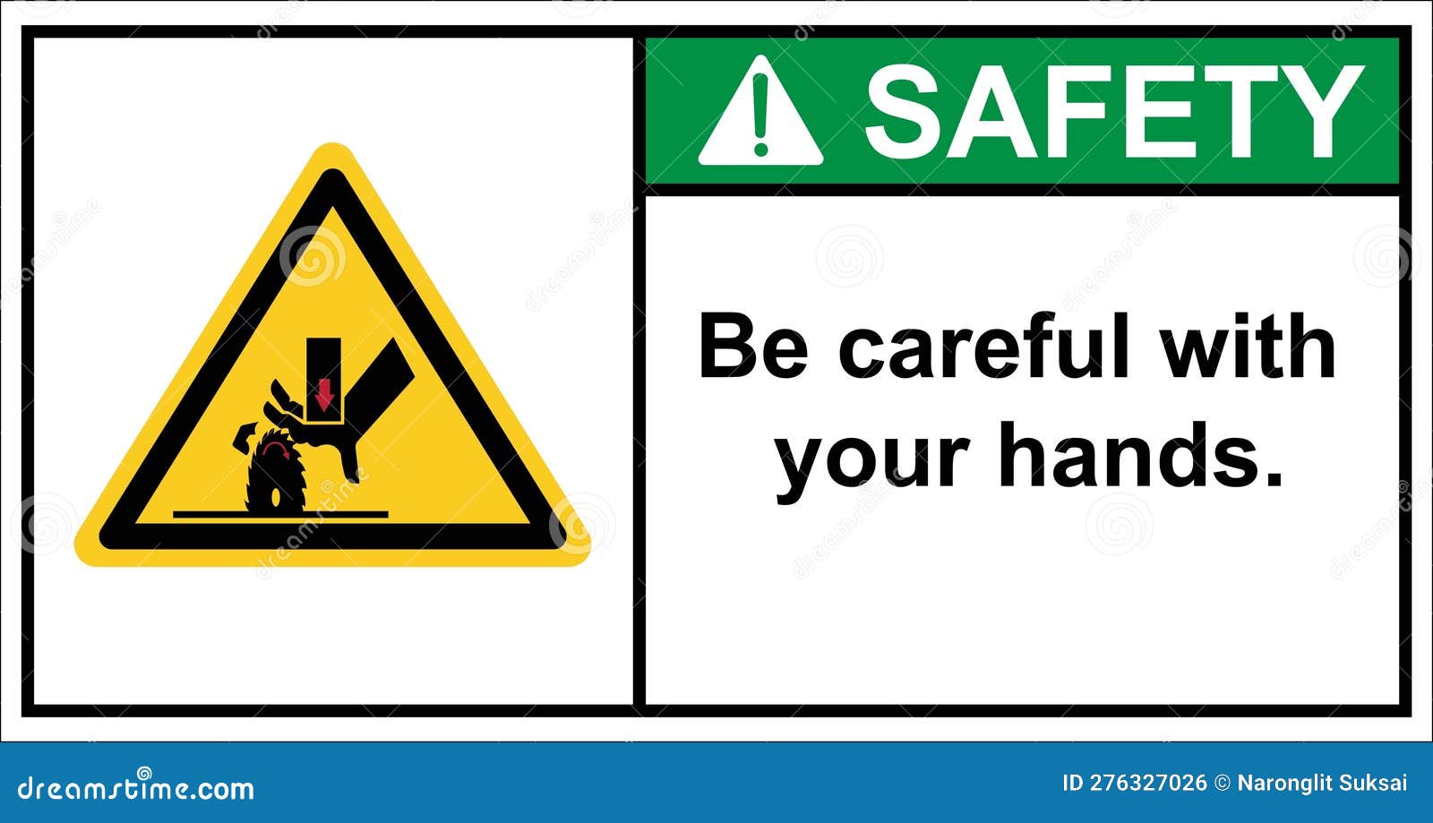 Be Careful with Your Hands.,Label Safety Stock Vector - Illustration of ...