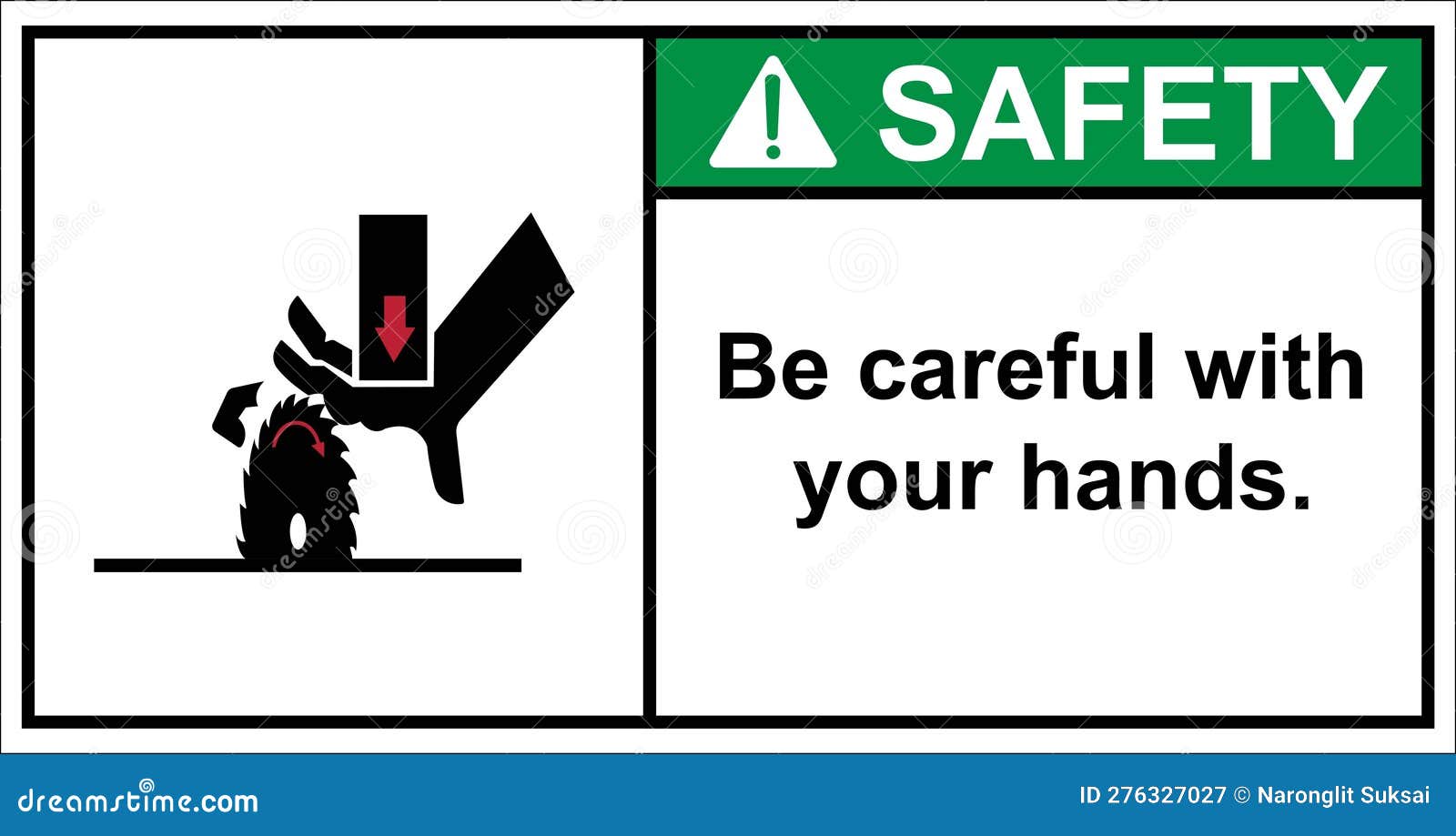 Be Careful with Your Hands.,Label Safety Stock Vector - Illustration of ...