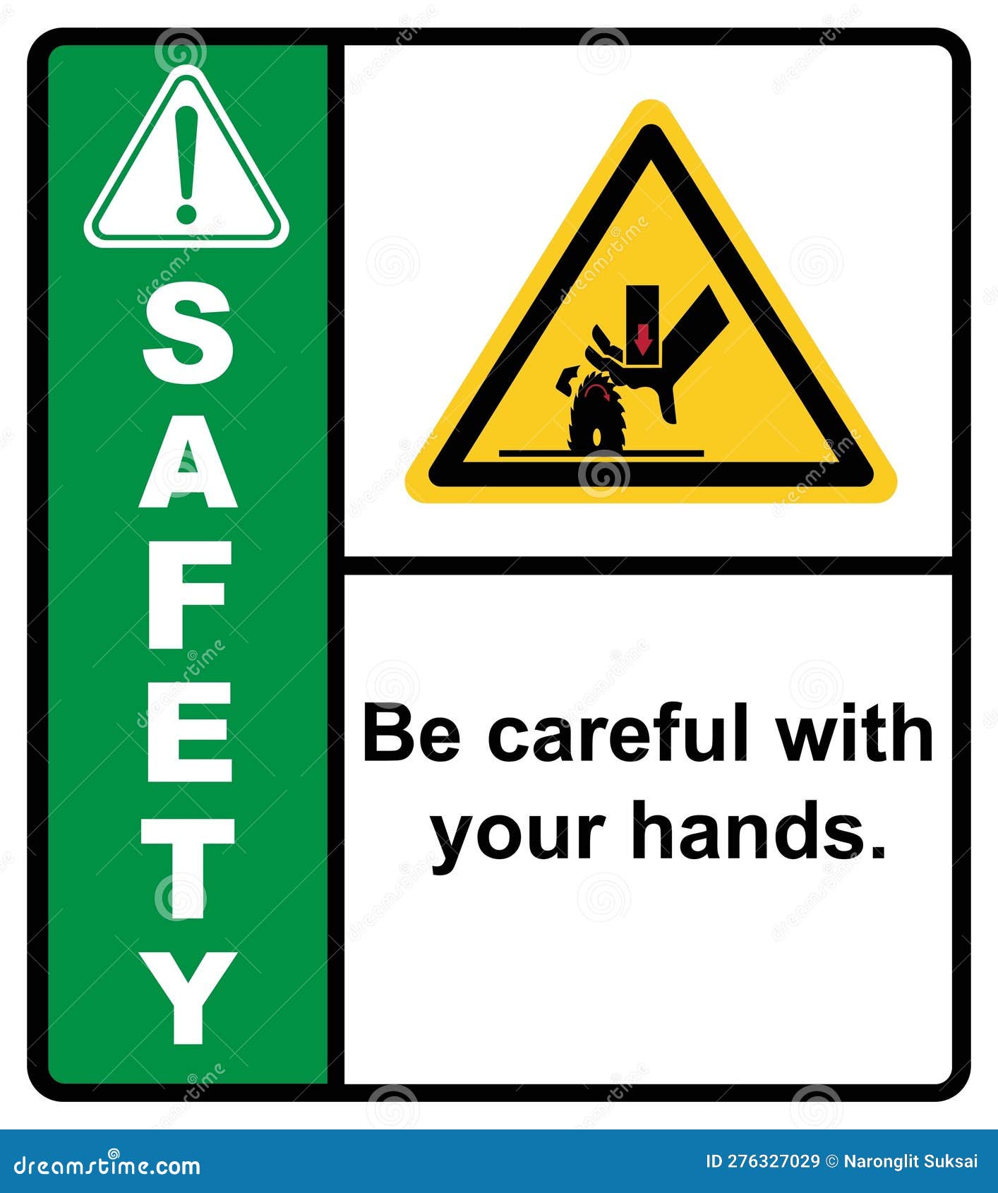 Be Careful with Your Hands.,Label Safety Stock Vector - Illustration of ...
