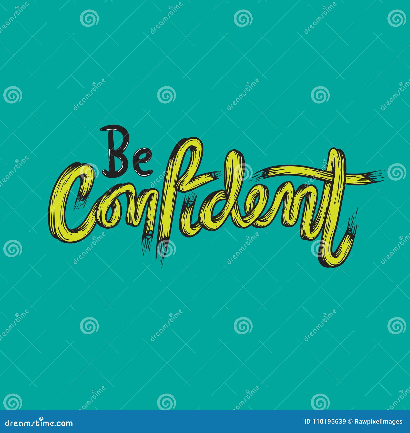 Be Confident Trust Typography Concept Illustration Stock Illustration ...