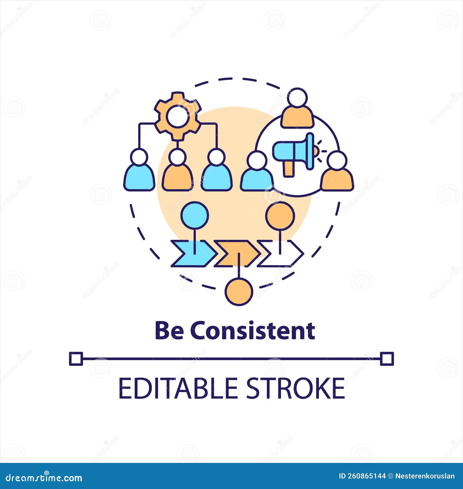 Be Consistent Concept Icon Vector Illustration | CartoonDealer.com ...