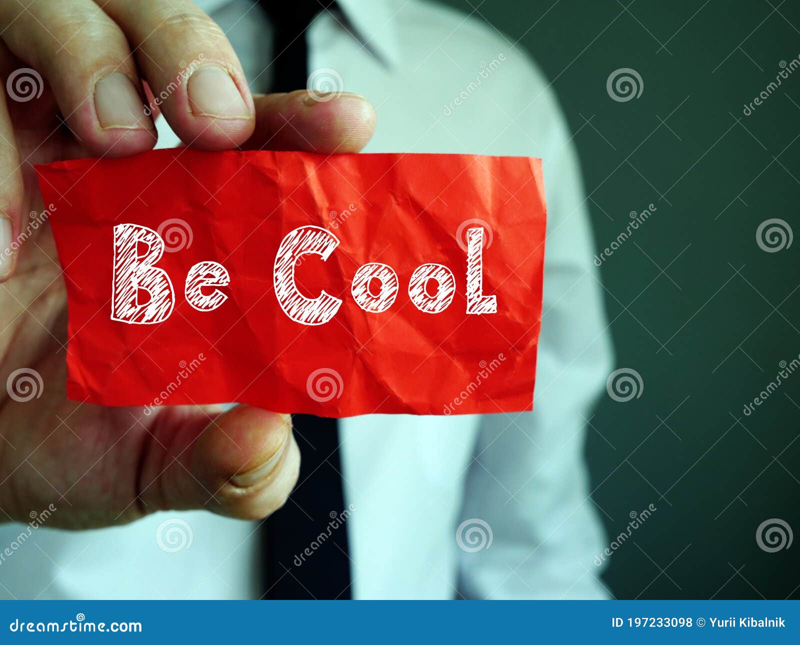 Be Cool phrase on the page stock photo. Image of campaigning - 197233098
