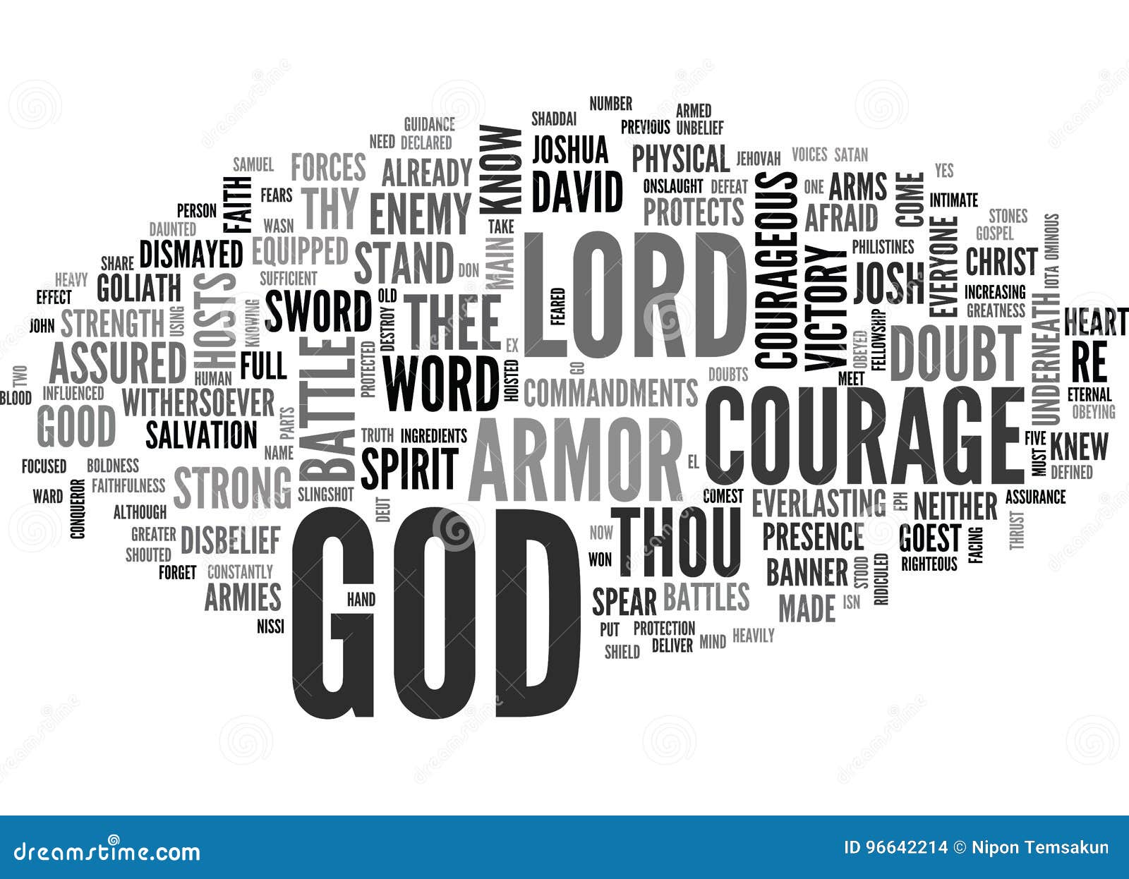 Be Courageousword Cloud stock illustration. Illustration of background ...