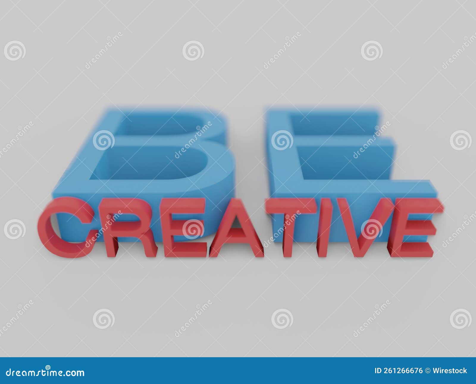 Be Creative. 3D Illustration Isolated on White. 3D Render. Stock ...
