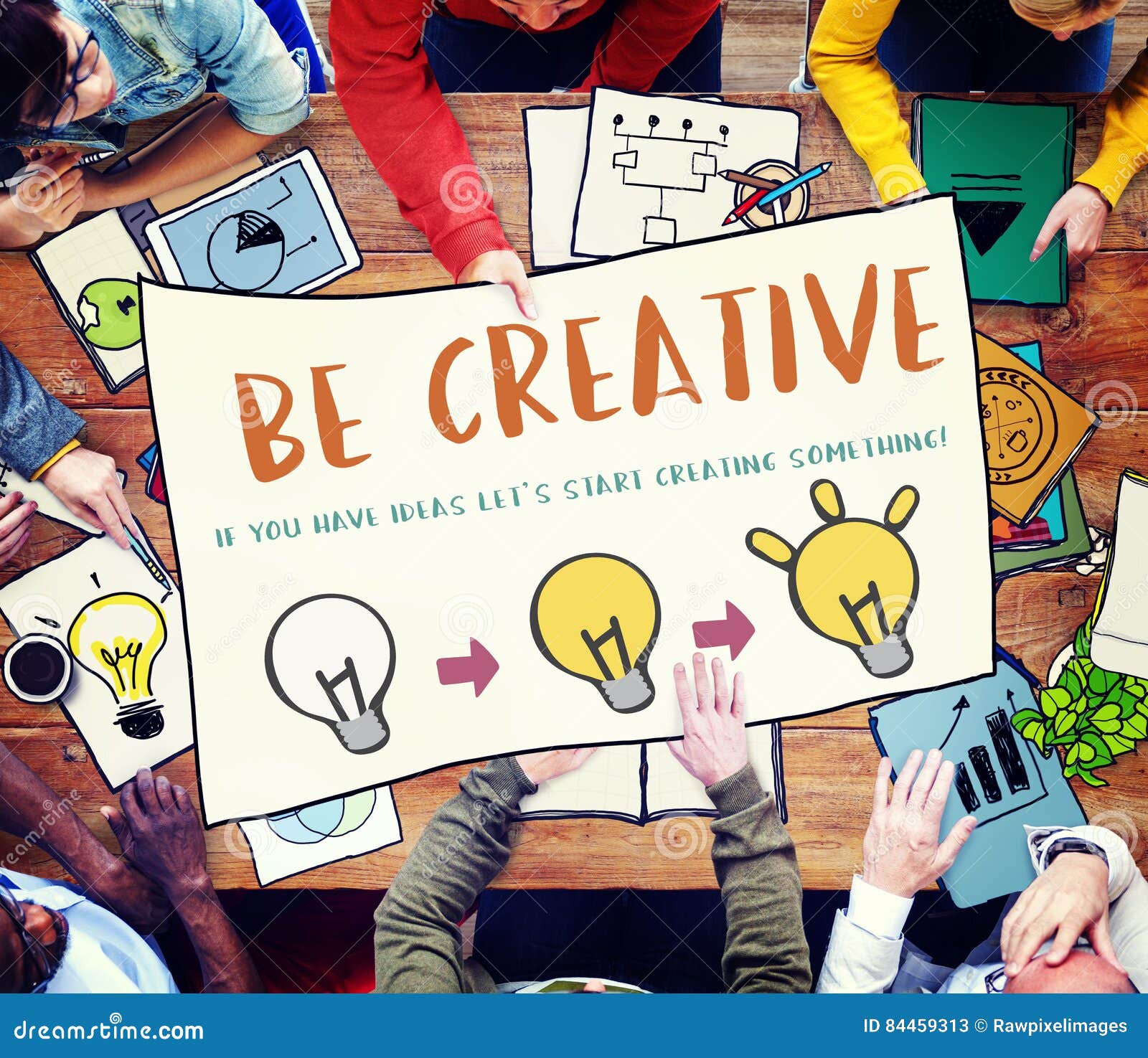 Be Creative Design Inspiration Invention Concept Stock Image - Image of ...