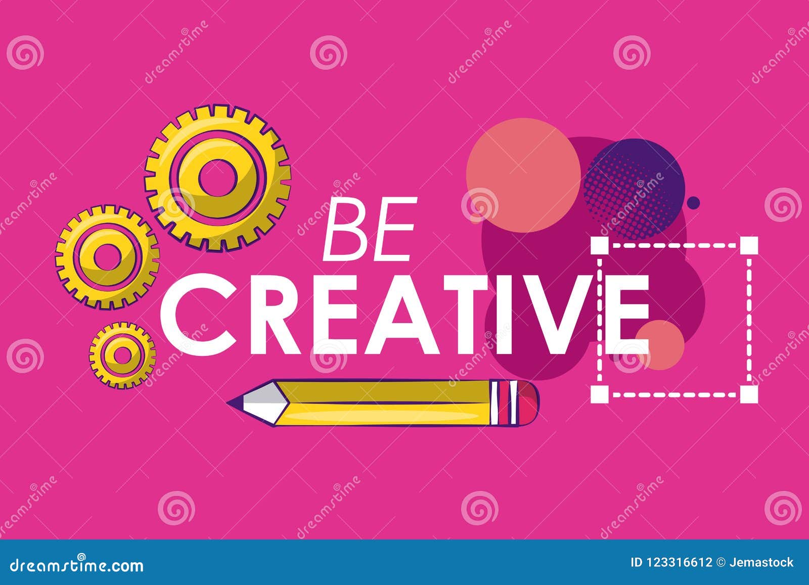Be creative graphic design stock vector. Illustration of graphic ...