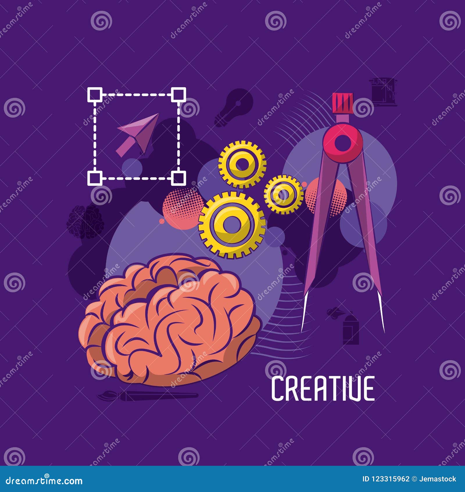 Be creative graphic design stock vector. Illustration of cartoons ...