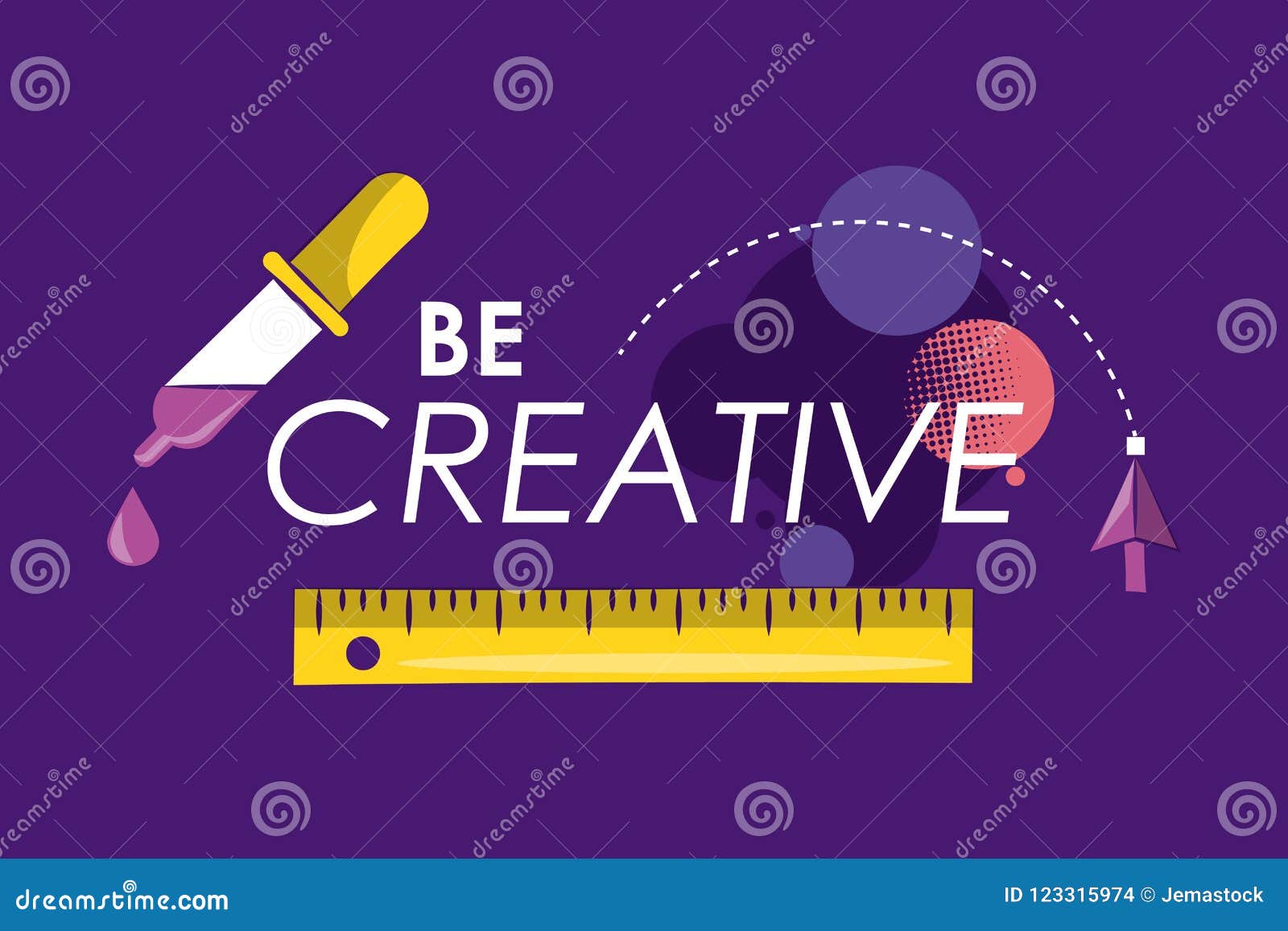 Be creative graphic design stock vector. Illustration of conceptual ...