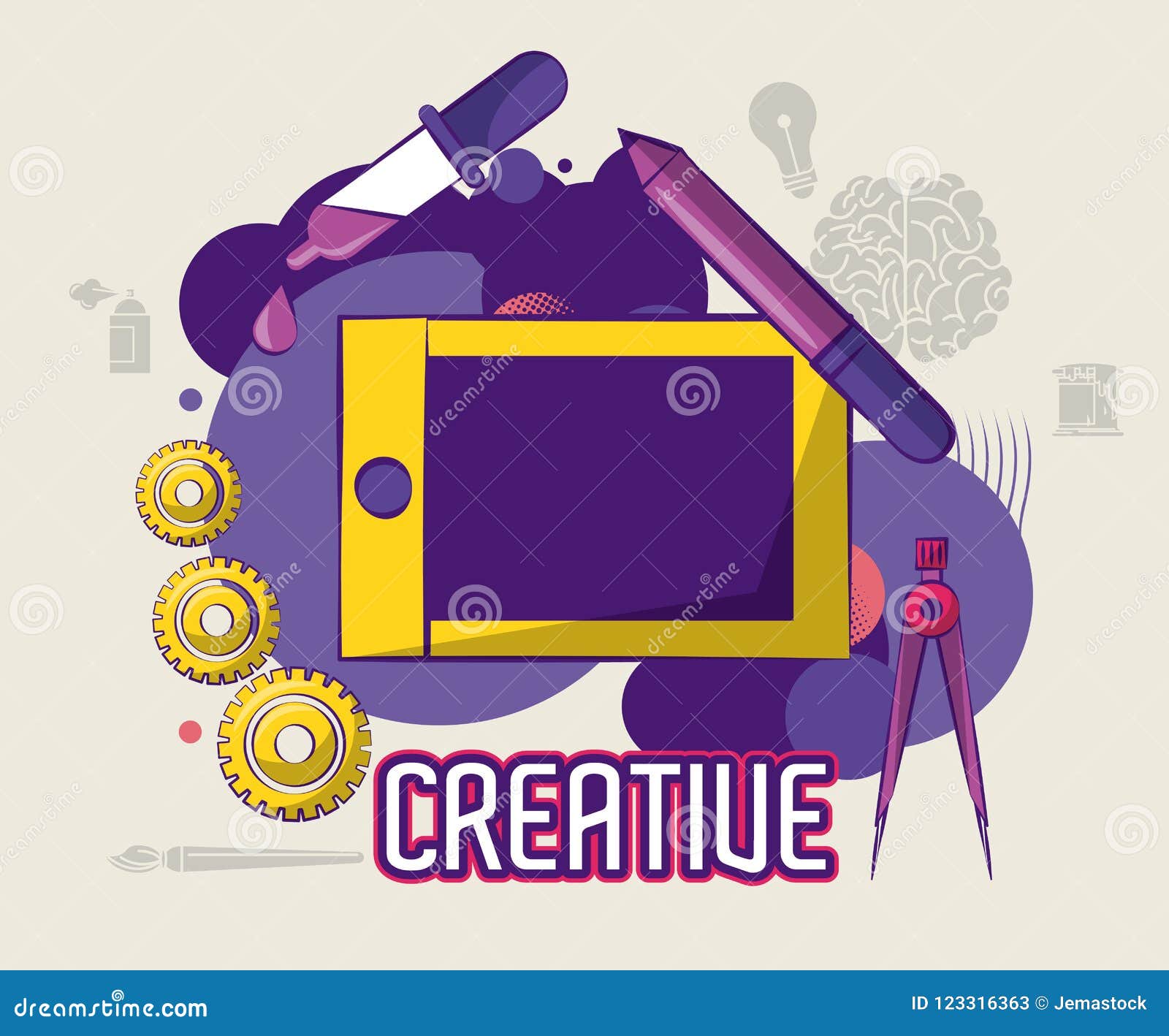 Be creative graphic design stock vector. Illustration of idea - 123316363