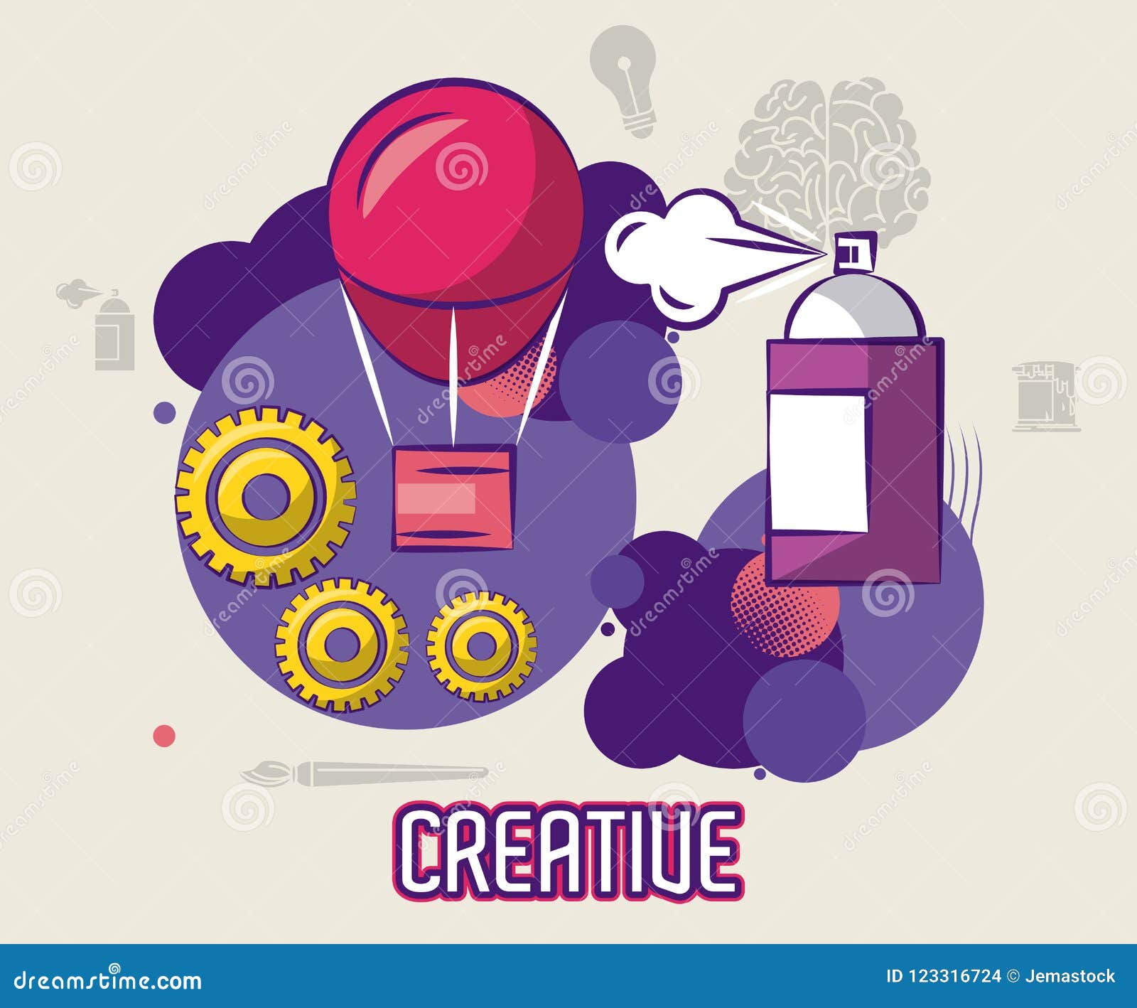 Be creative graphic design stock vector. Illustration of drawing ...