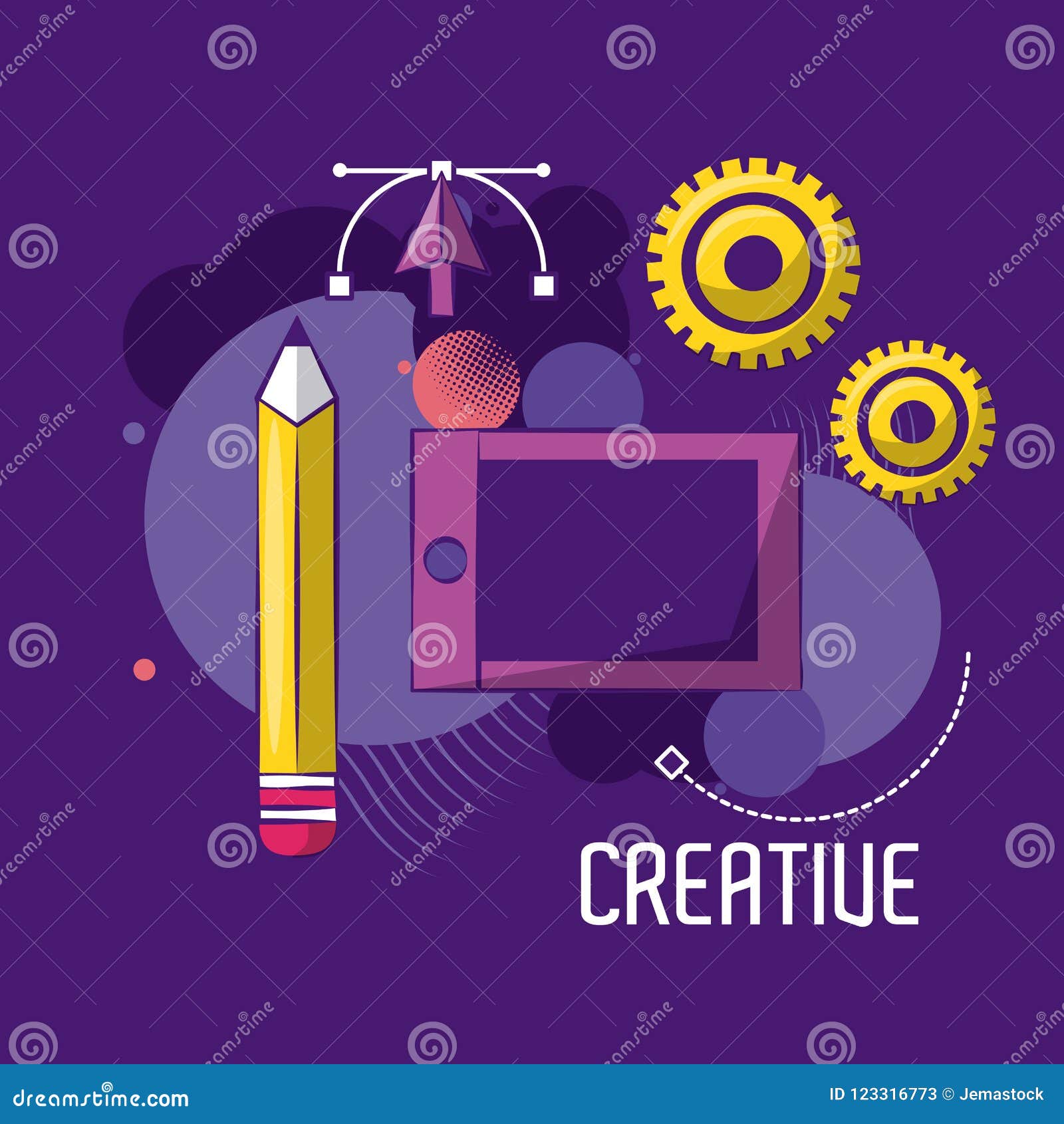 Be creative graphic design stock vector. Illustration of single - 123316773