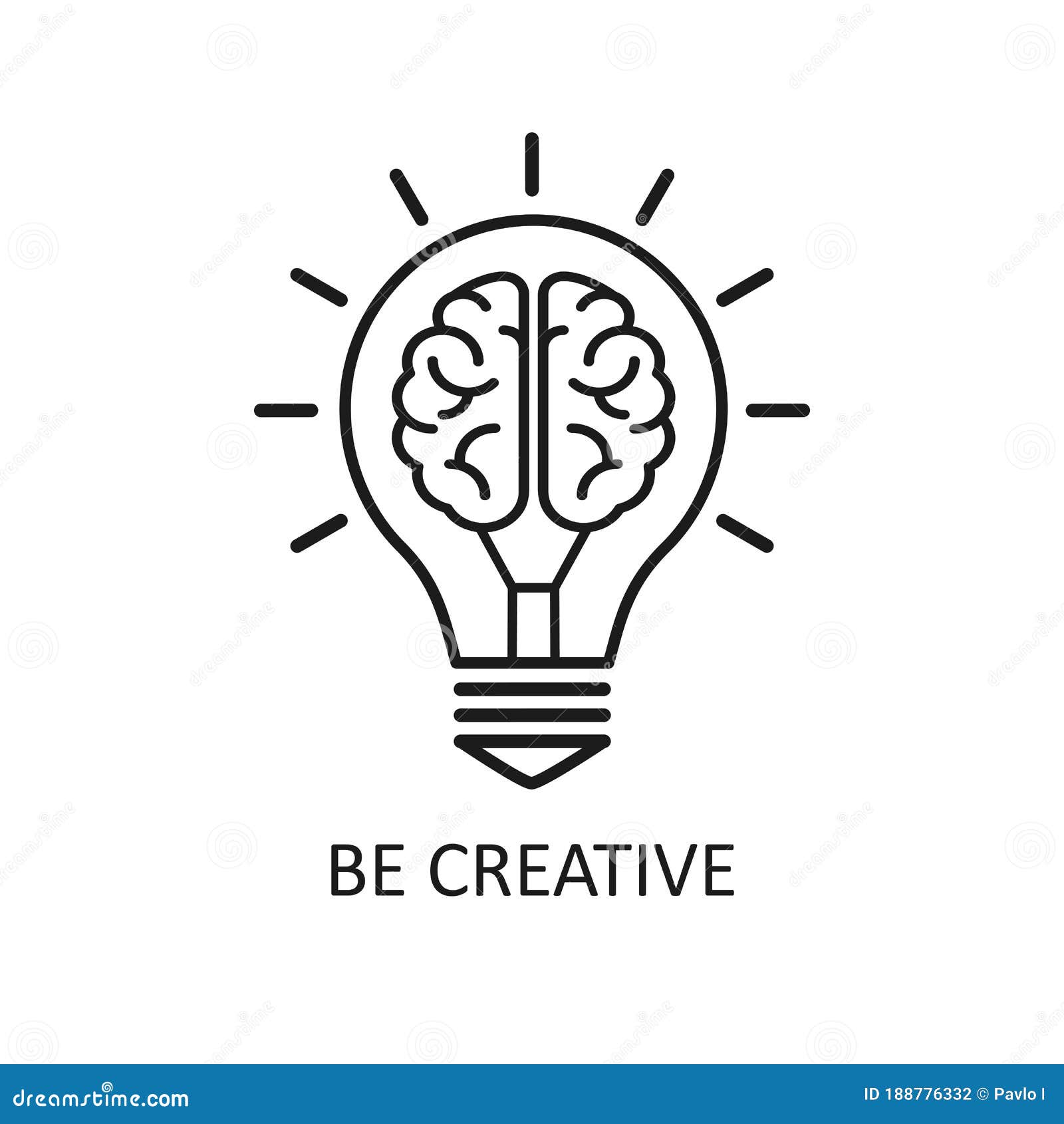 Be Creative, Idea Concept Bulb Sign, Innovations - Vector Stock Vector ...
