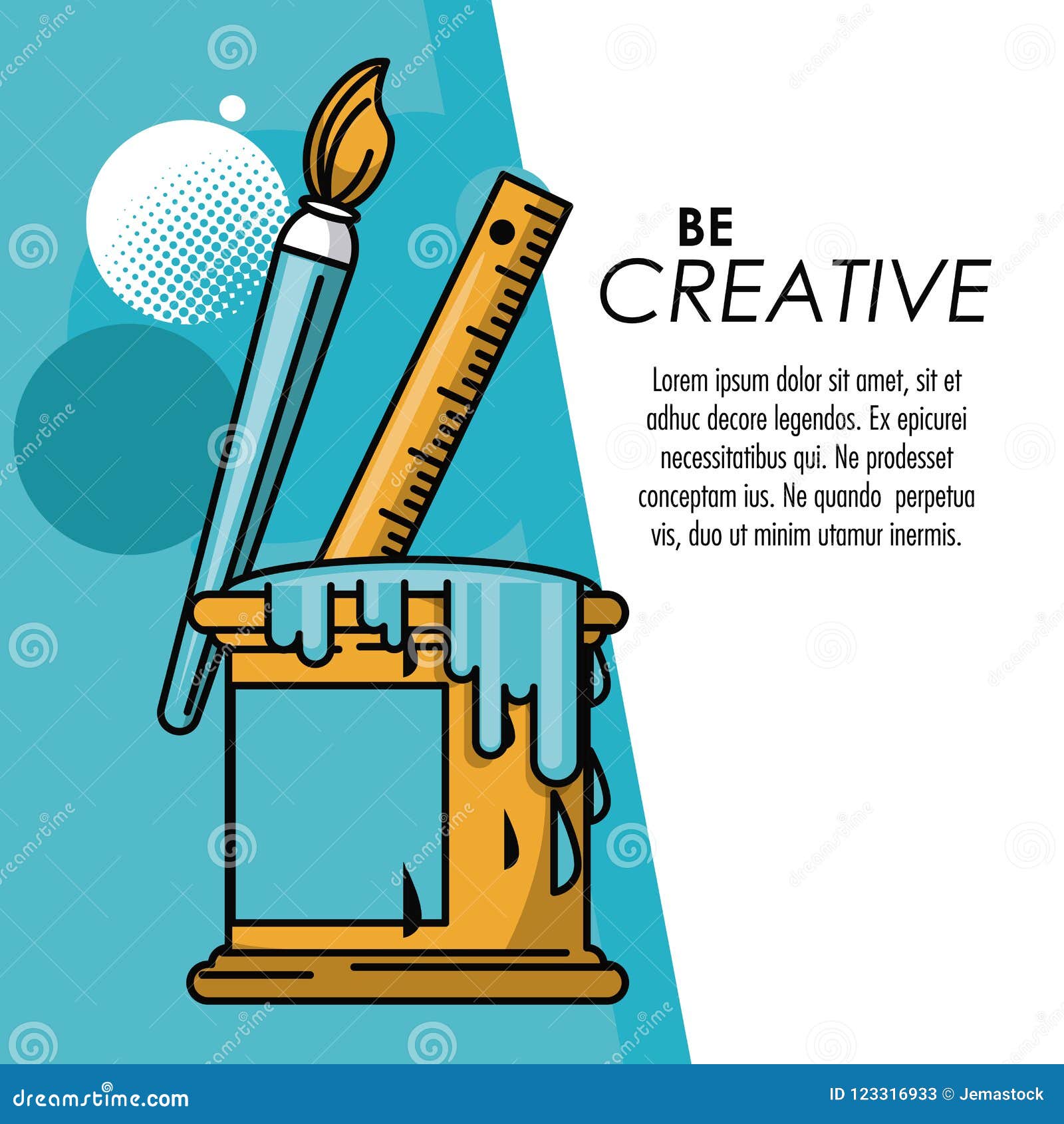 Be creative poster stock vector. Illustration of ideas - 123316933