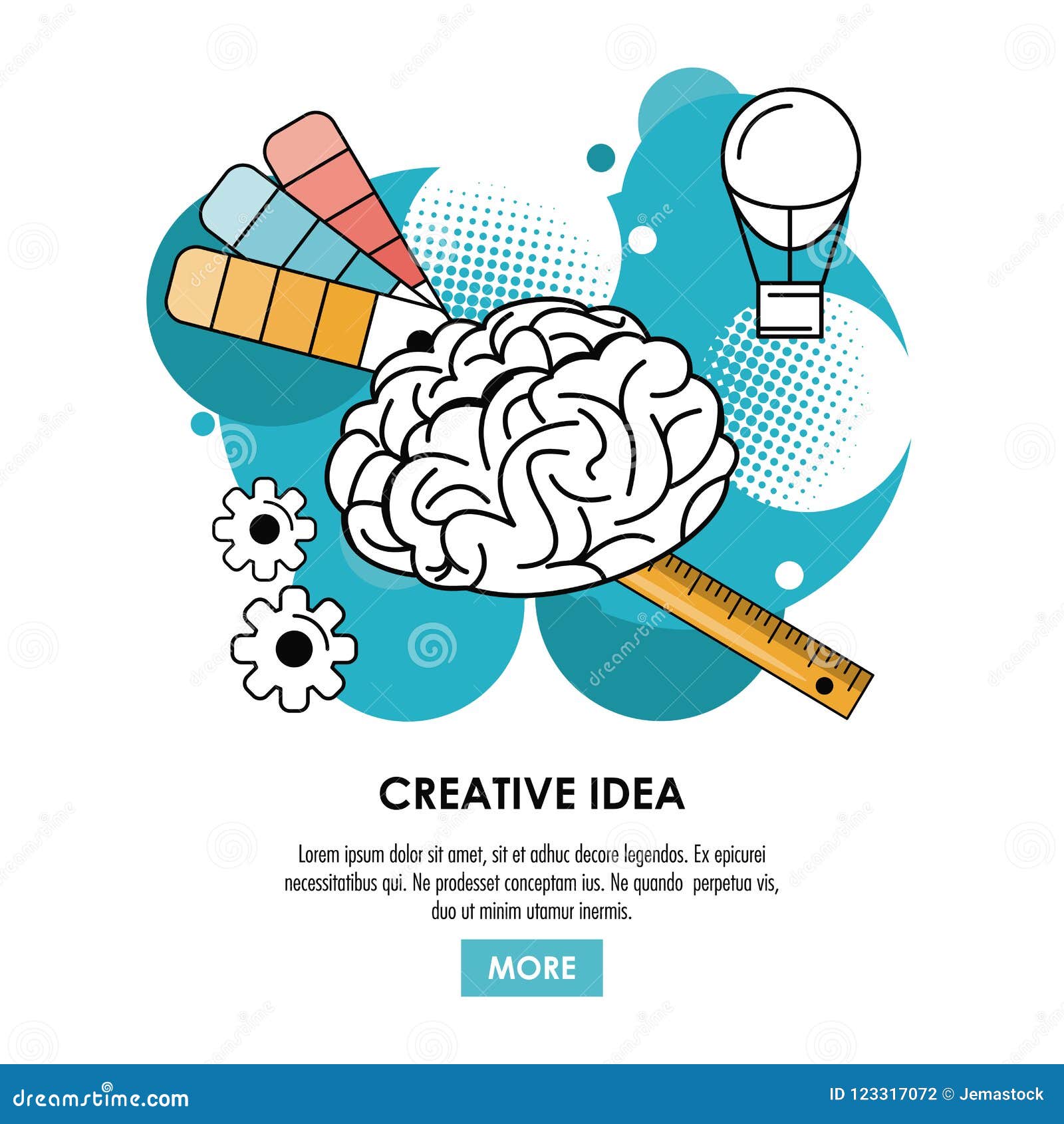Be creative poster stock vector. Illustration of cartoons - 123317072