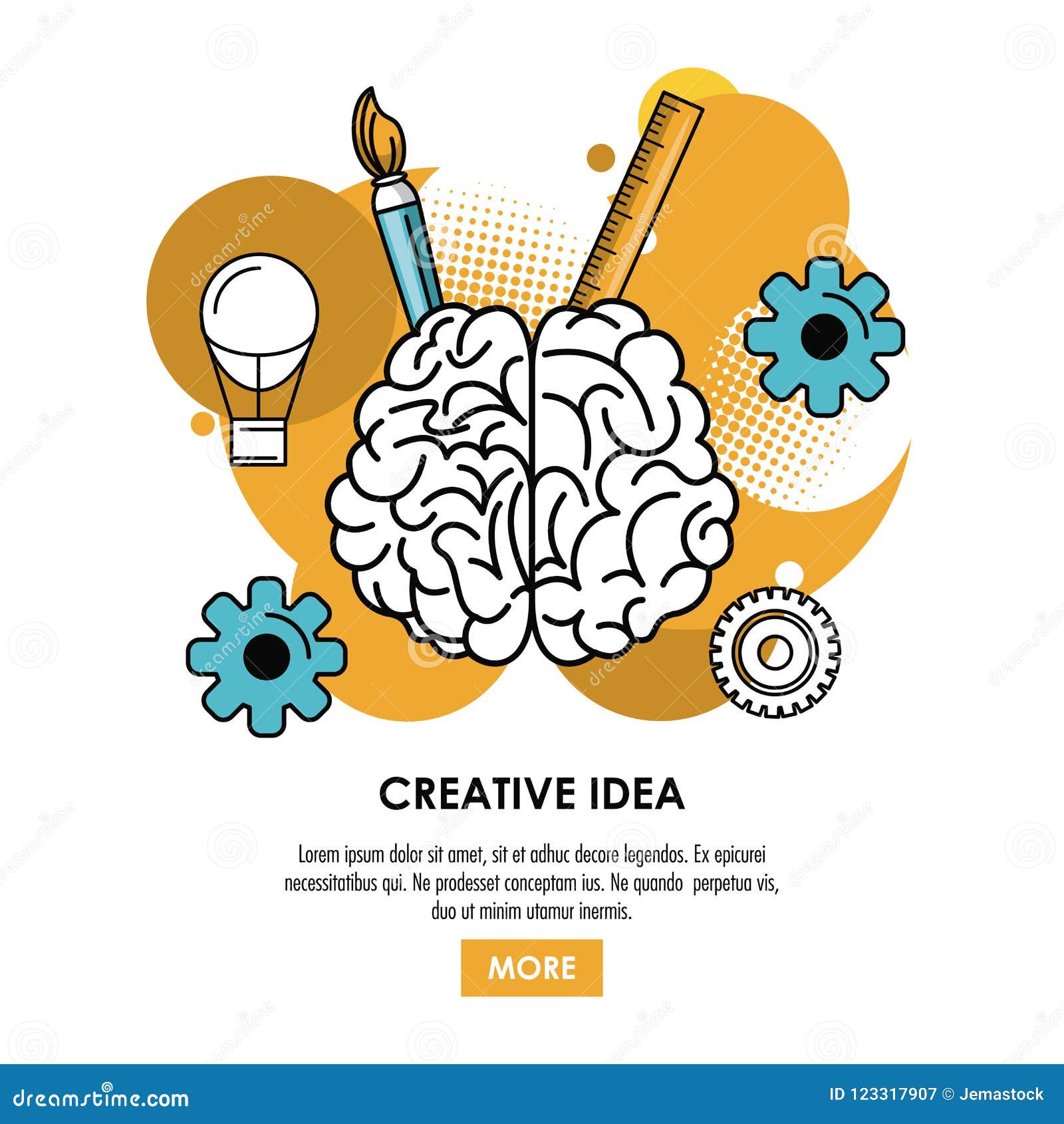 Be creative poster stock vector. Illustration of design - 123317907