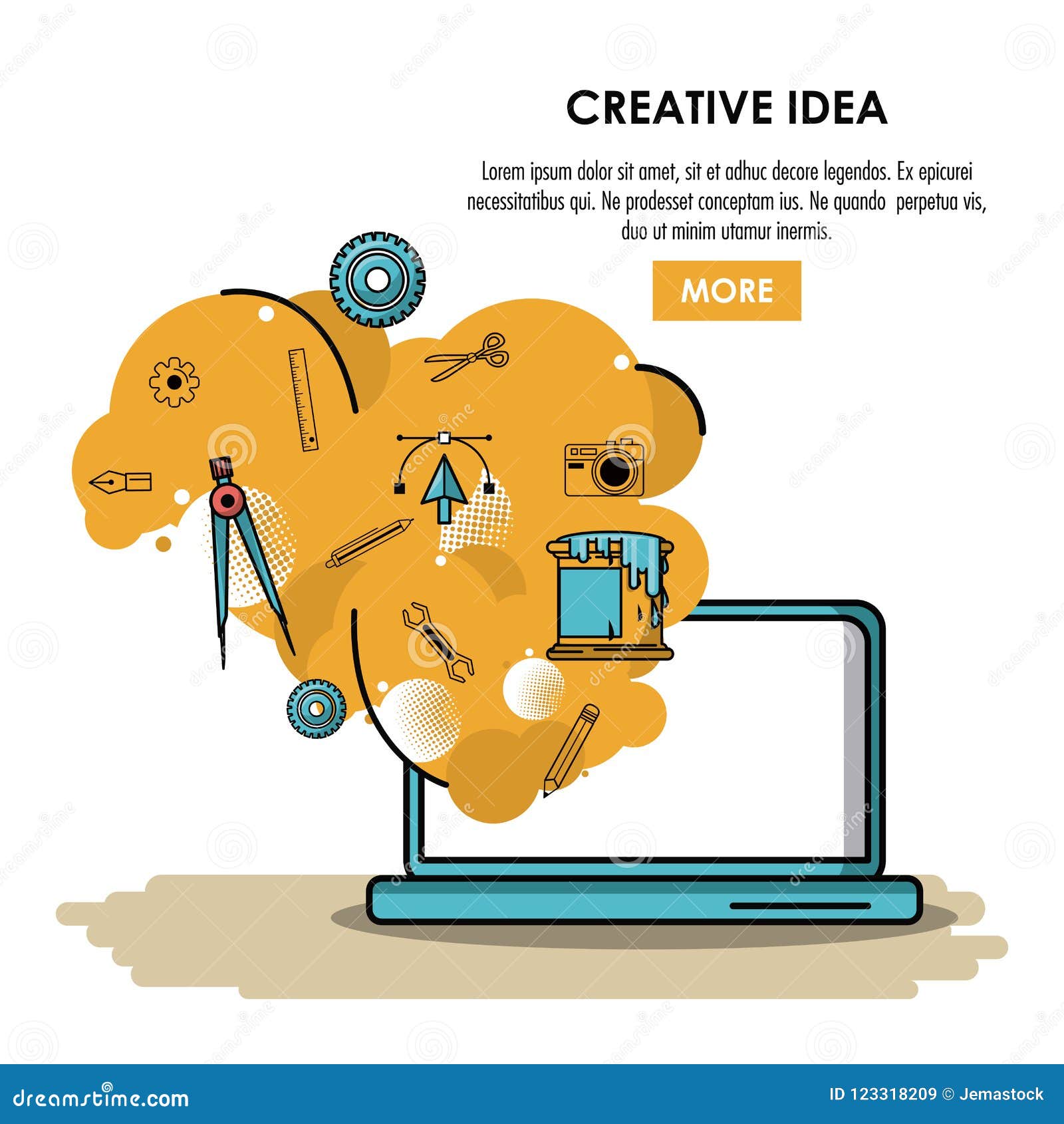 Be creative poster stock vector. Illustration of decision - 123318209