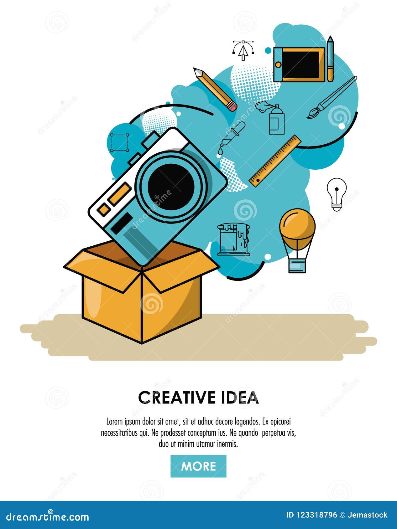 Be creative poster stock vector. Illustration of success - 123318796