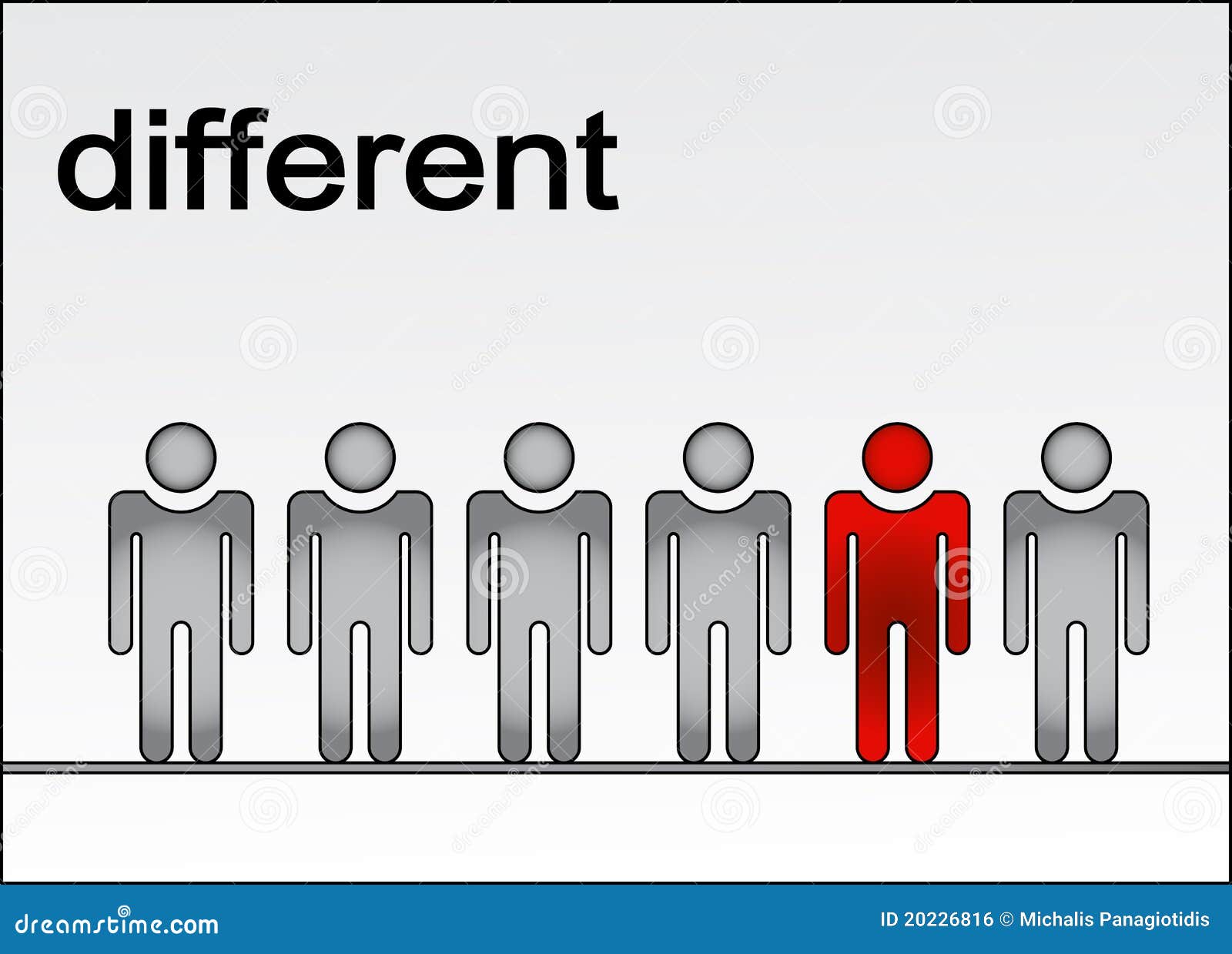 BE DIFFERENT stock vector. Illustration of outstanding - 20226816