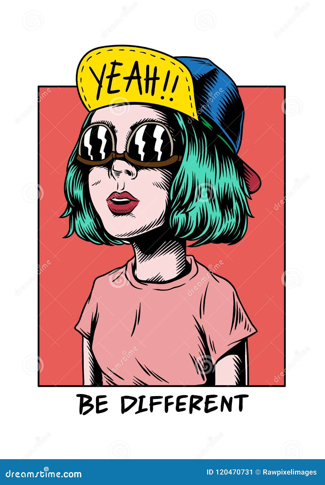 Be Different Girl Stock Illustrations – 1,841 Be Different Girl Stock ...