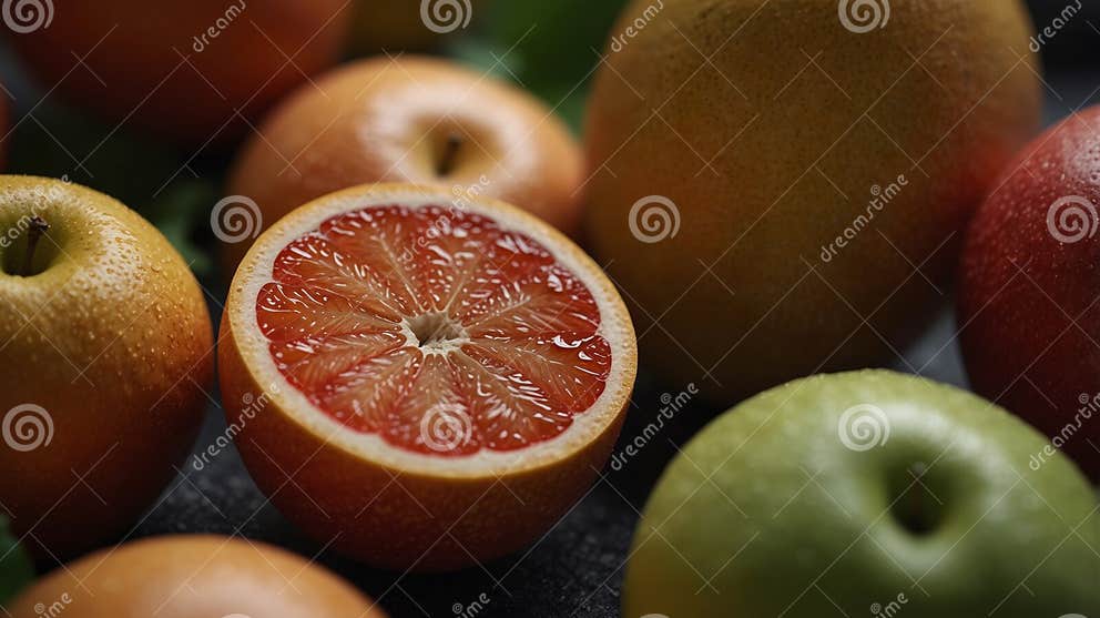 Be Different Creative Composition of Grapefruit in Apple Rind Minimal ...