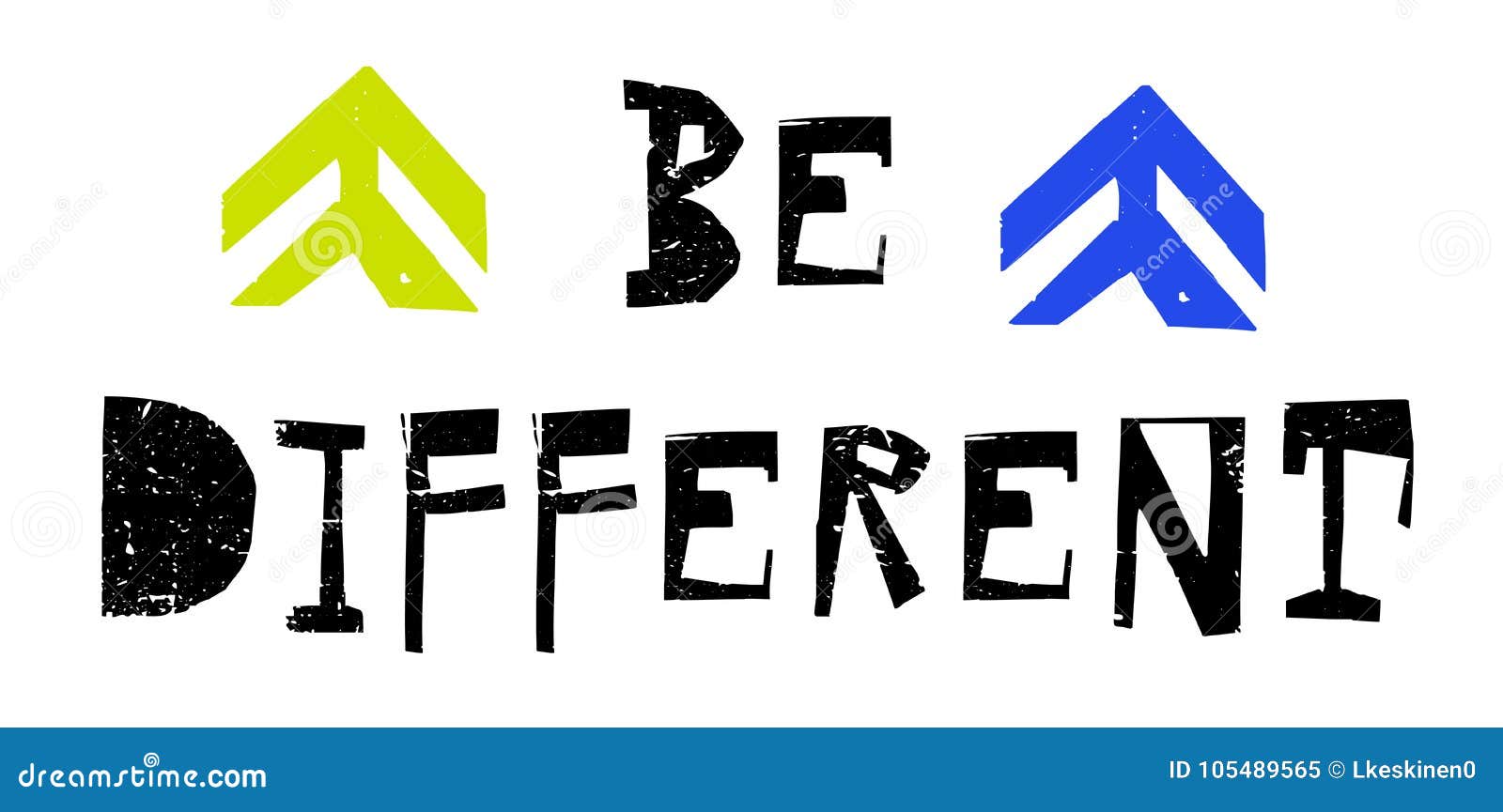 Be Different Original Quote Stock Vector - Illustration of change ...