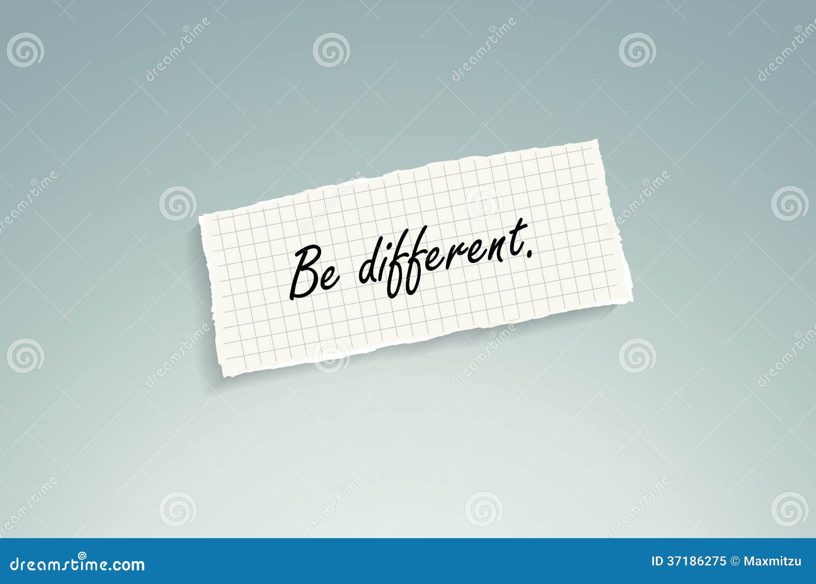 Be different stock vector. Illustration of crowd, notepaper - 37186275