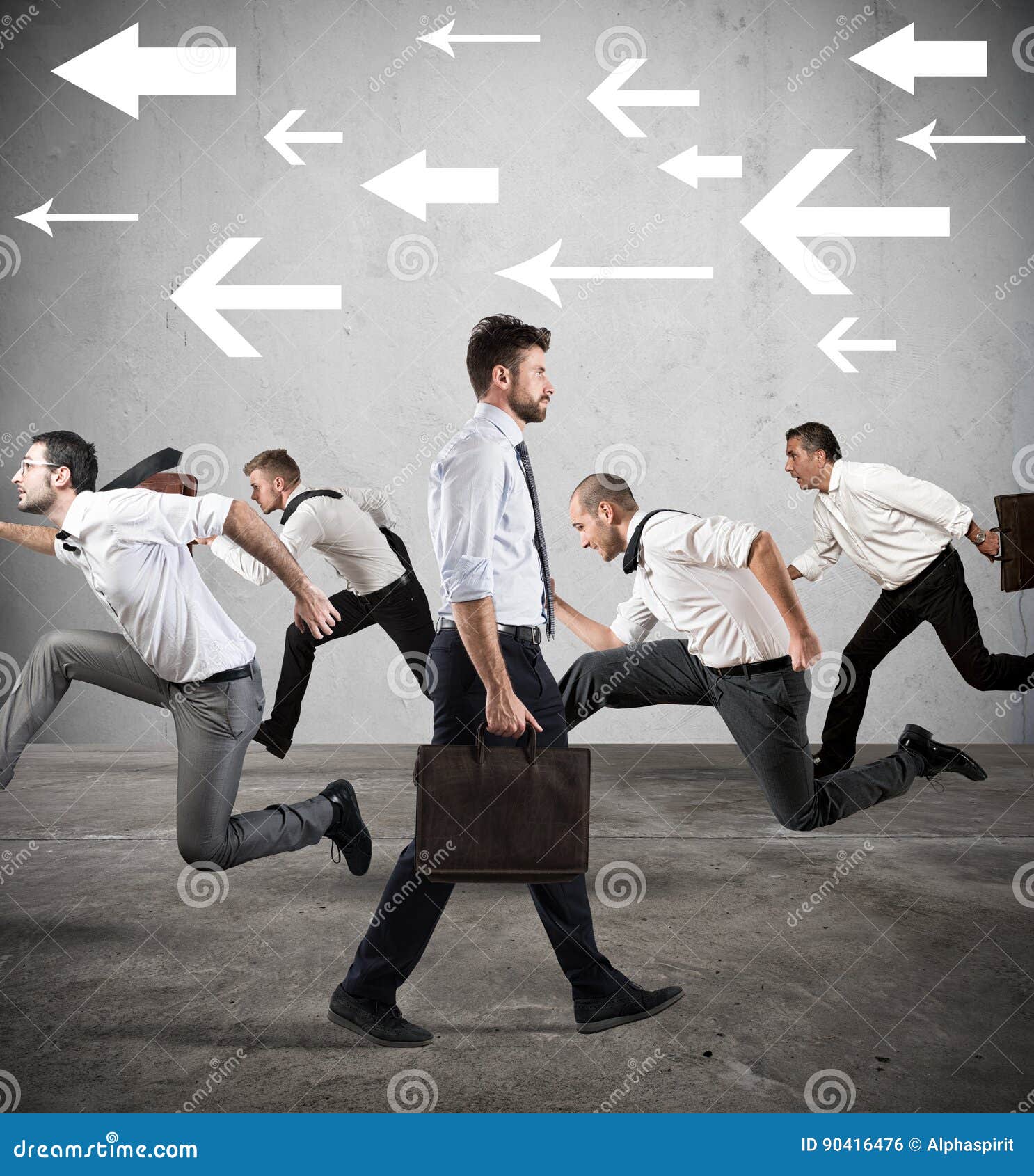 Be Different. Man Differs from the Crowd Stock Photo - Image of finance ...