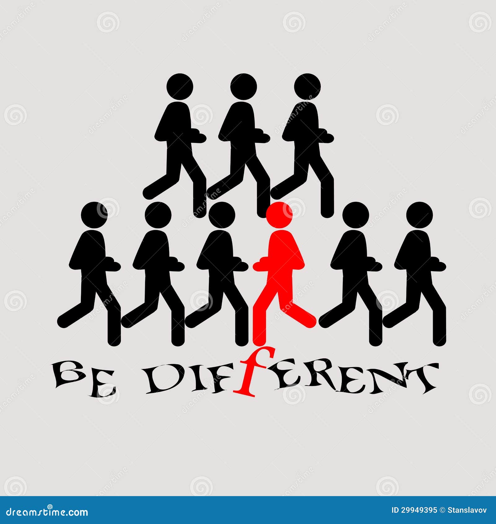 Be different stock illustration. Illustration of team - 29949395