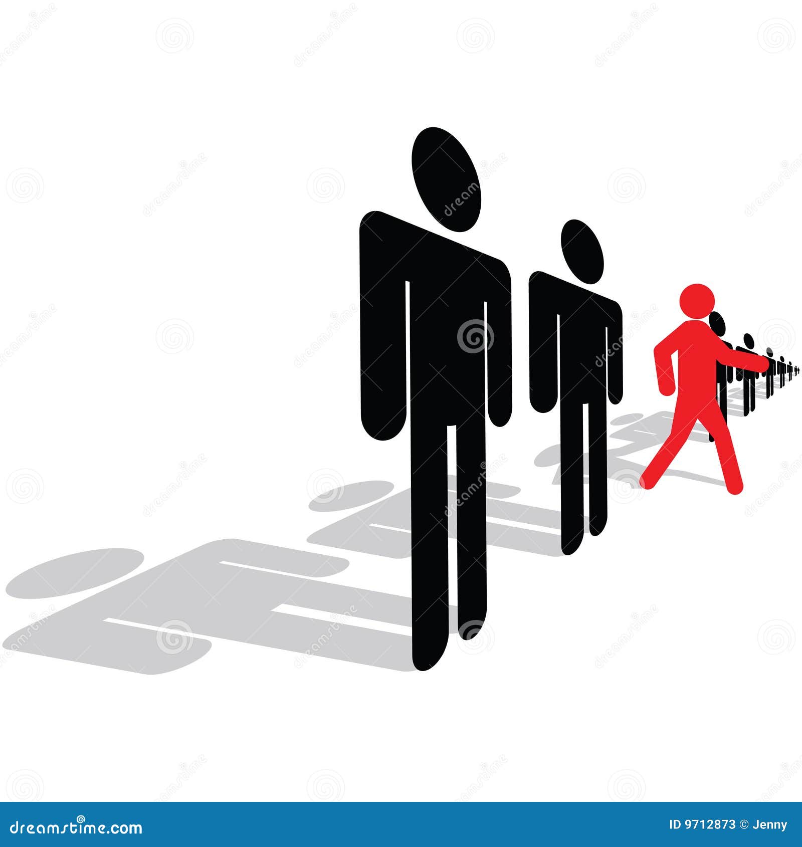 Be Different, Step Out from the Crowd Stock Illustration - Illustration ...