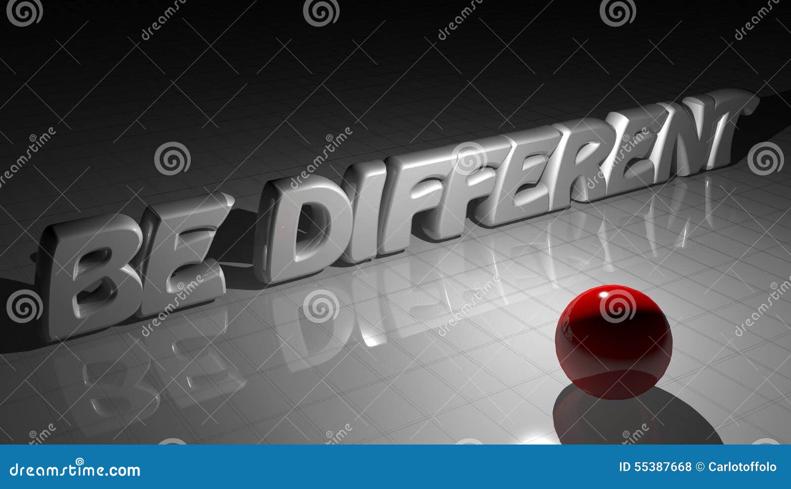 BE DIFFERENT stock illustration. Illustration of methods - 55387668