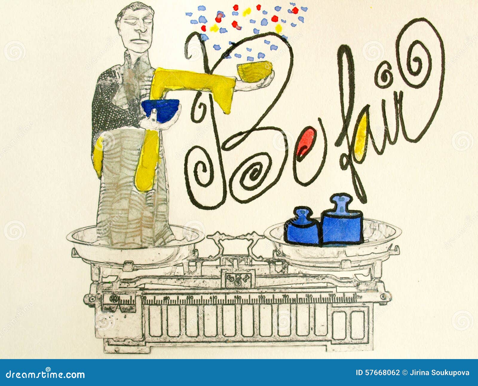 Be fair stock illustration. Illustration of symbol, drawing - 57668062