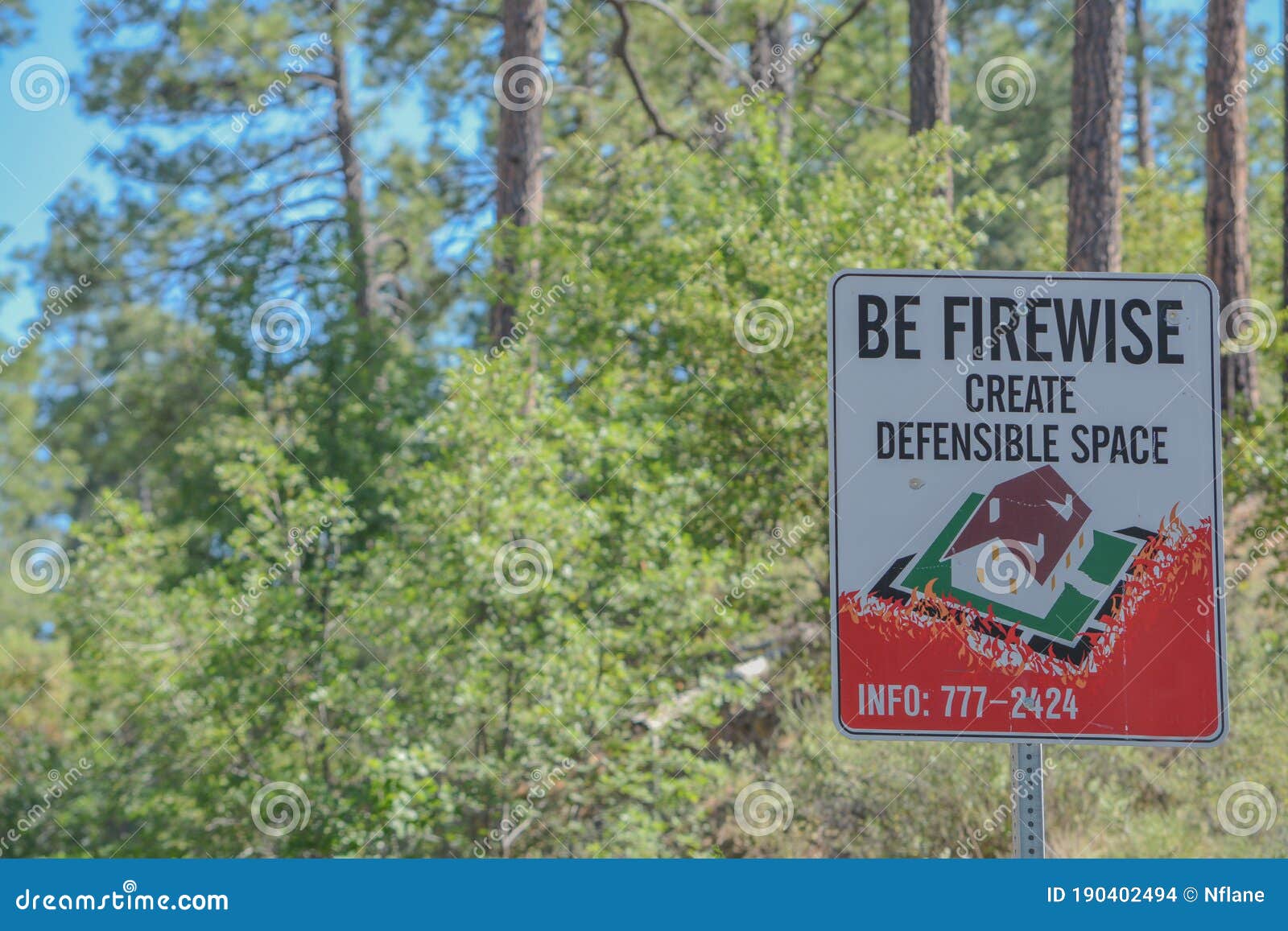 Be Firewise and Create Defensible Space Sign in Prescott National ...