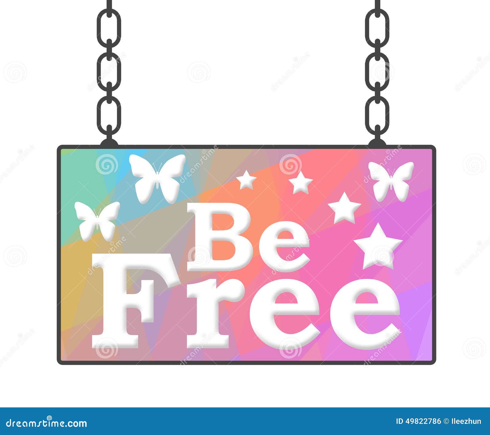 Be Free Signboard stock illustration. Illustration of meditation - 49822786