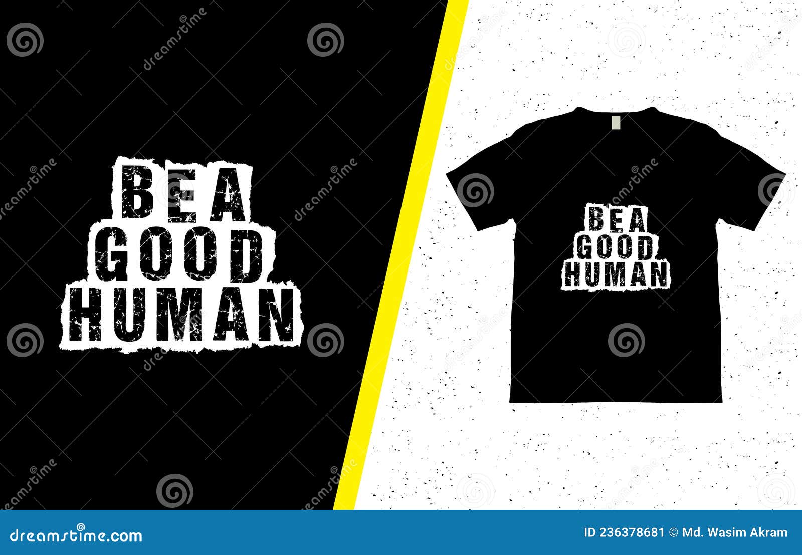 Be a Good Human T-shirt Design Stock Vector - Illustration of ...