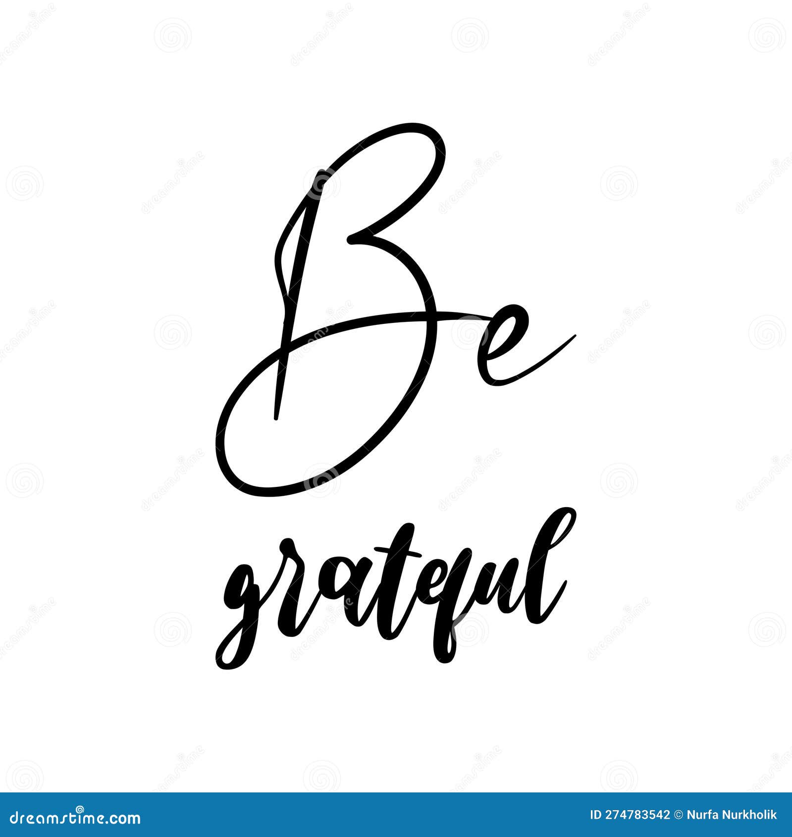 Be Grateful Black Letter Quote Stock Vector - Illustration of ...